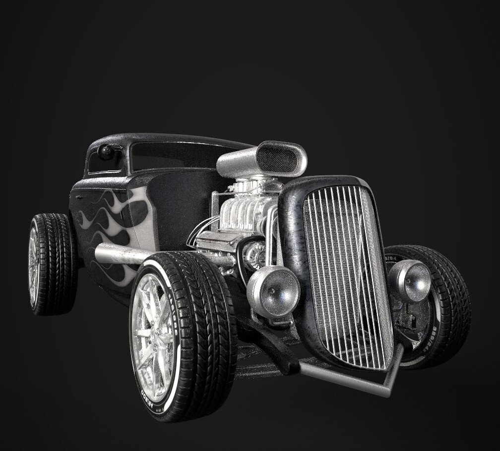 ArtStation - 1934 Hot Rod V2 / New texturing work