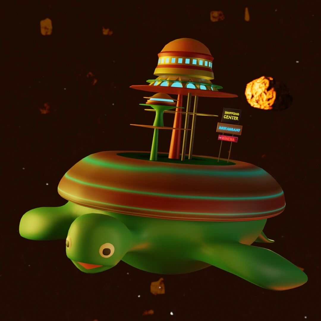 ArtStation - The Hitchhiker Turtle's Guide to the Galaxy 🪐