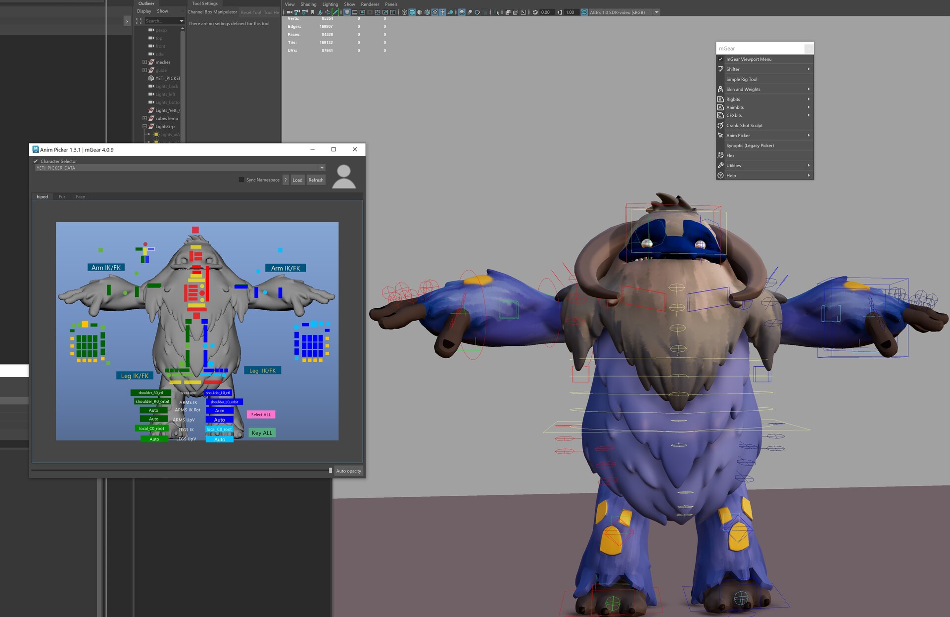 ArtStation - Creature Mgear rig and walk cycle