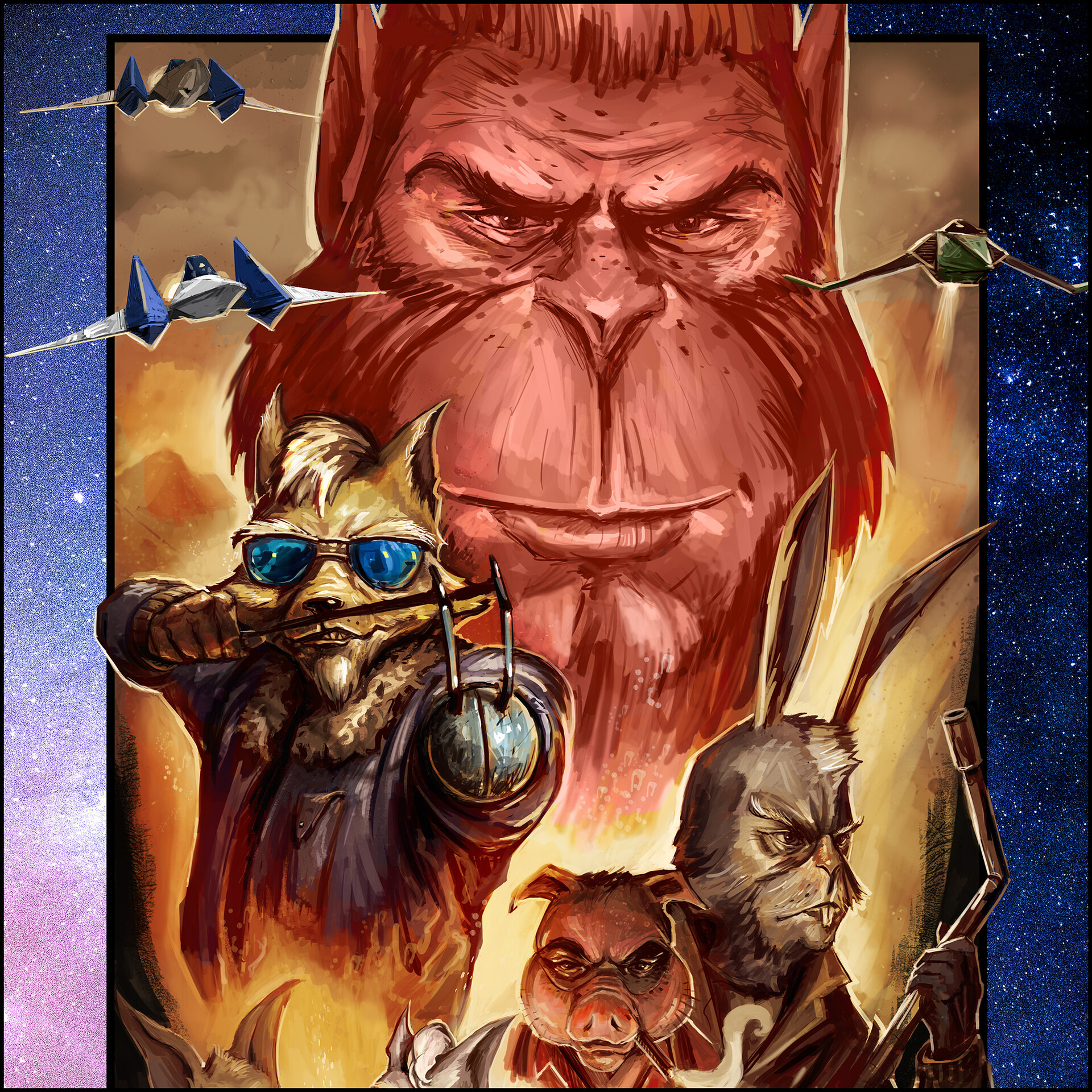 ArtStation - A Fox in Space