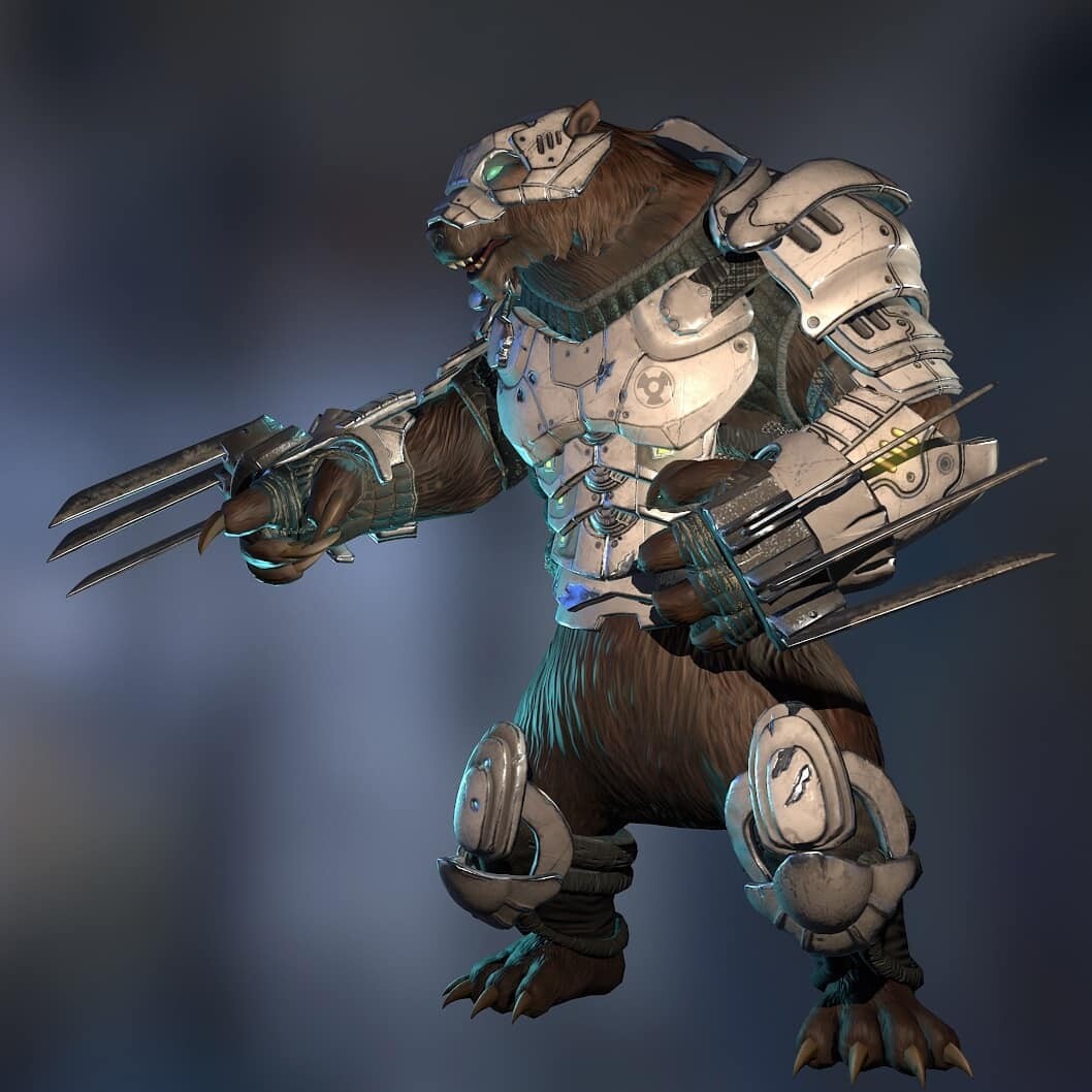 ArtStation - Bear cosmic warrior