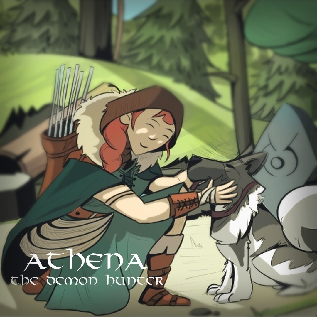 ArtStation - ATHENA The Demon Hunter - Color themes