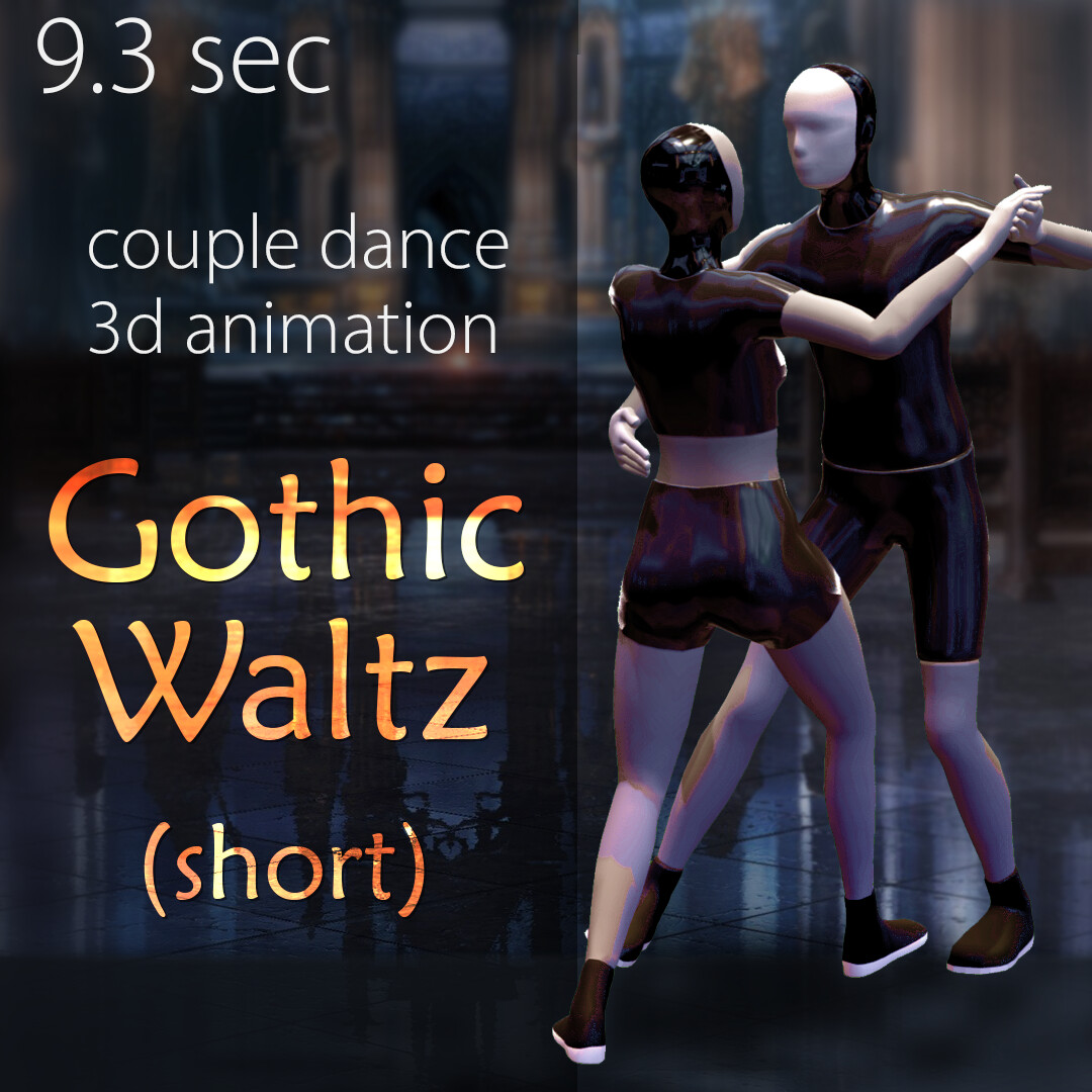 ArtStation - A&M: Gothic Walts short - couple dance animation (52bpm)