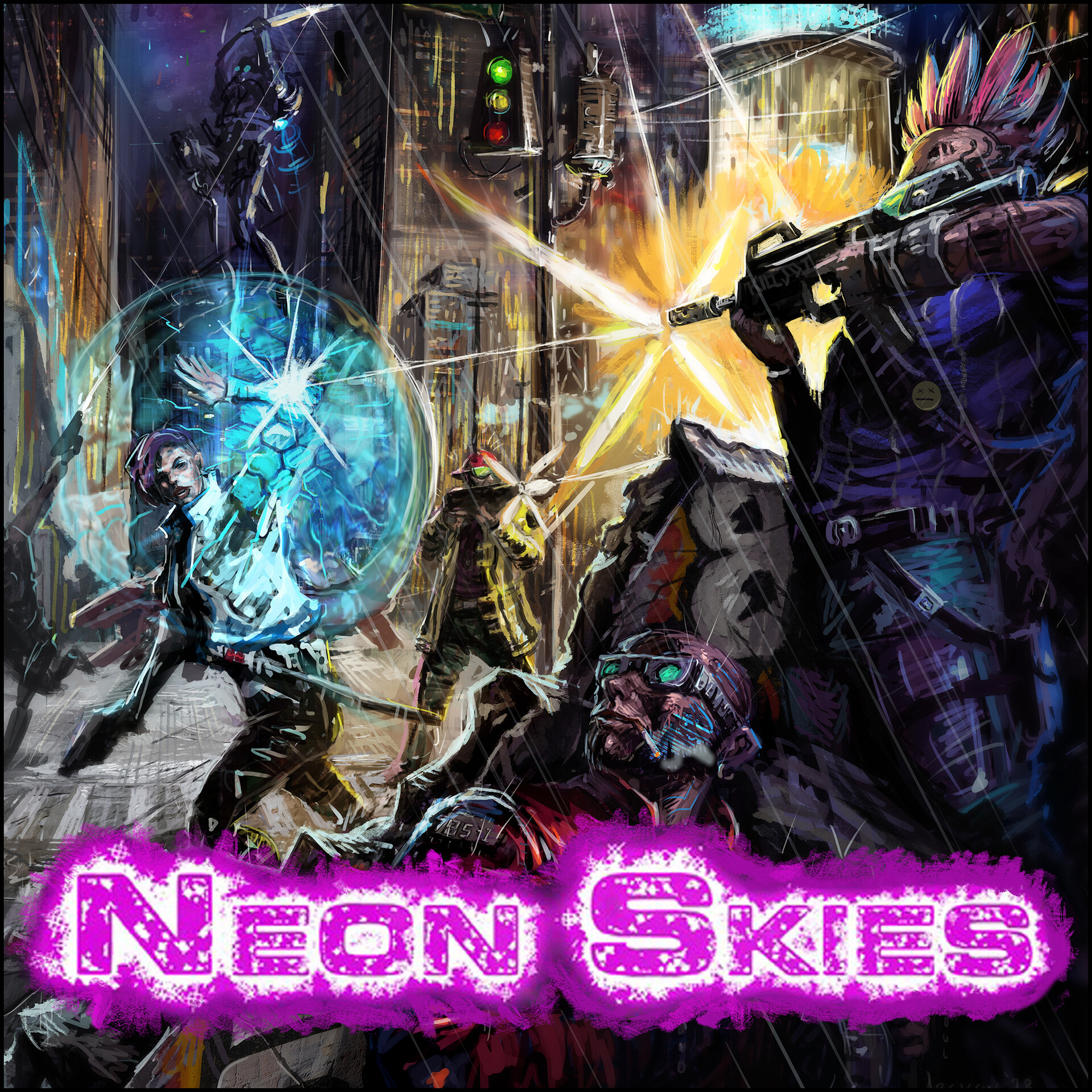 ArtStation - Neon Skies - Firefight