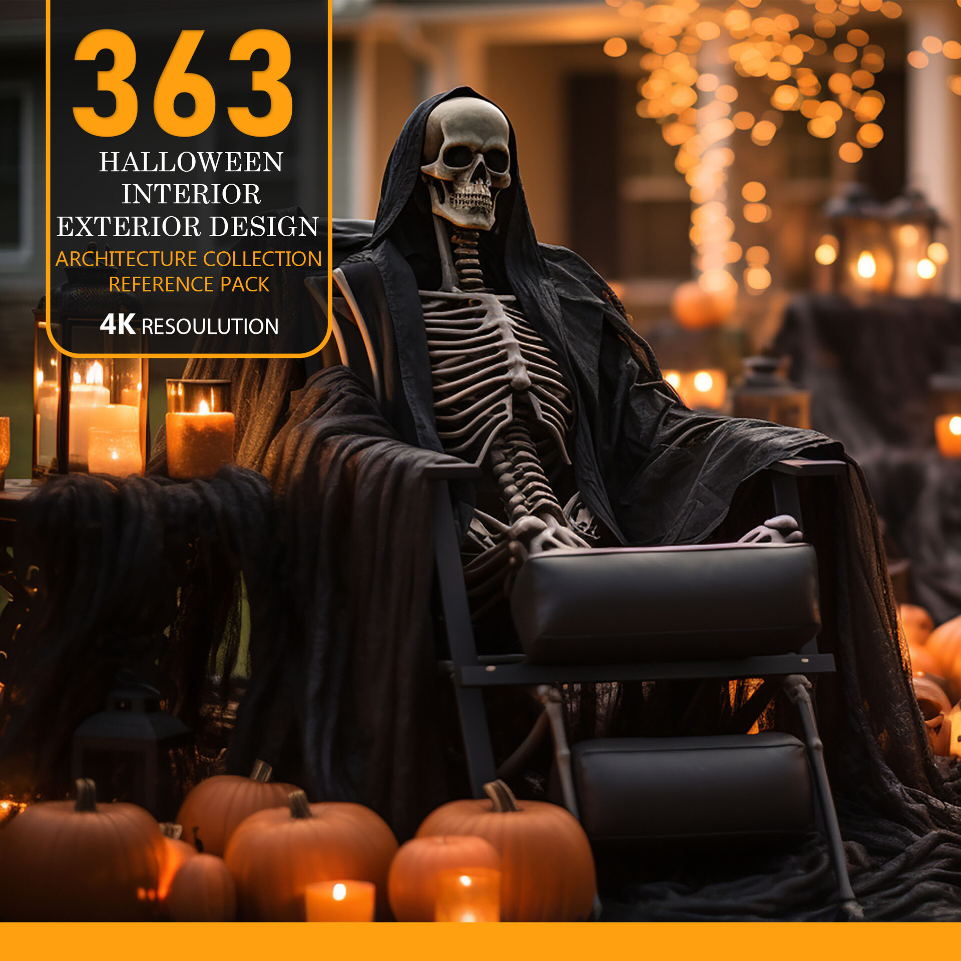 ArtStation - Halloween interior & exterior design Vol.06-4K ...