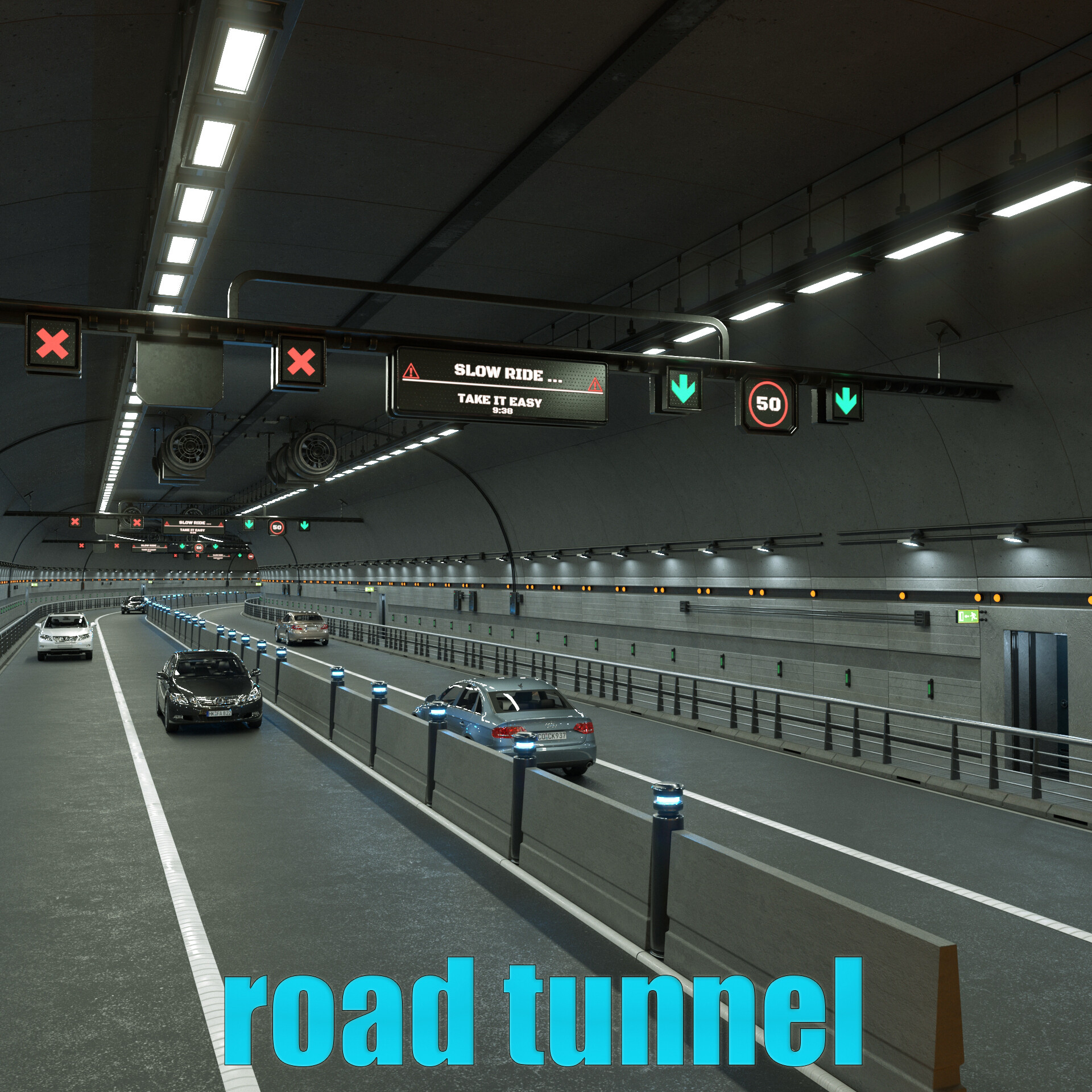 ArtStation - road tunnel