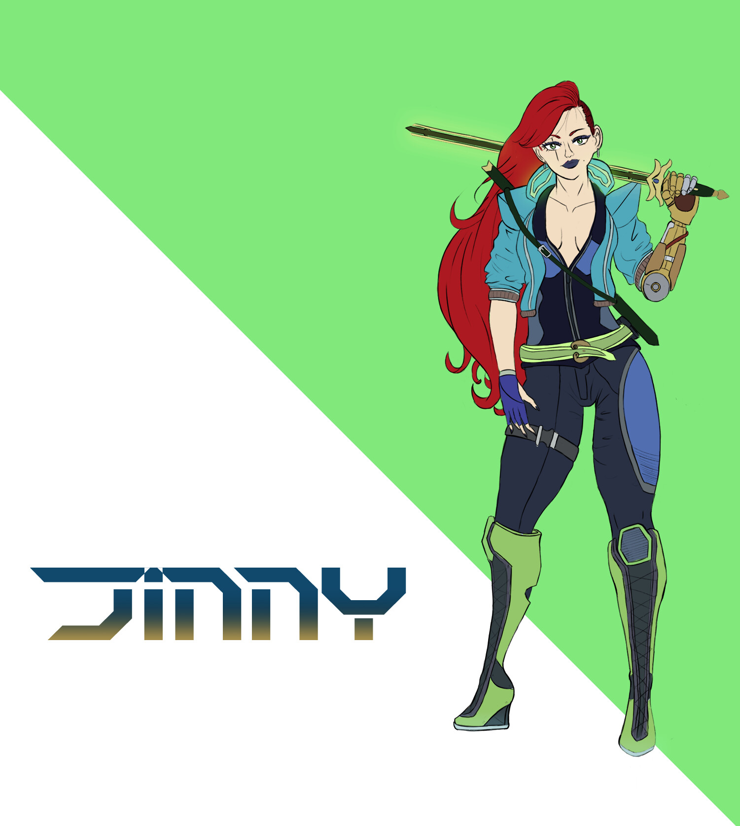 ArtStation - Marauders : Jinny cyberpunk charadesign