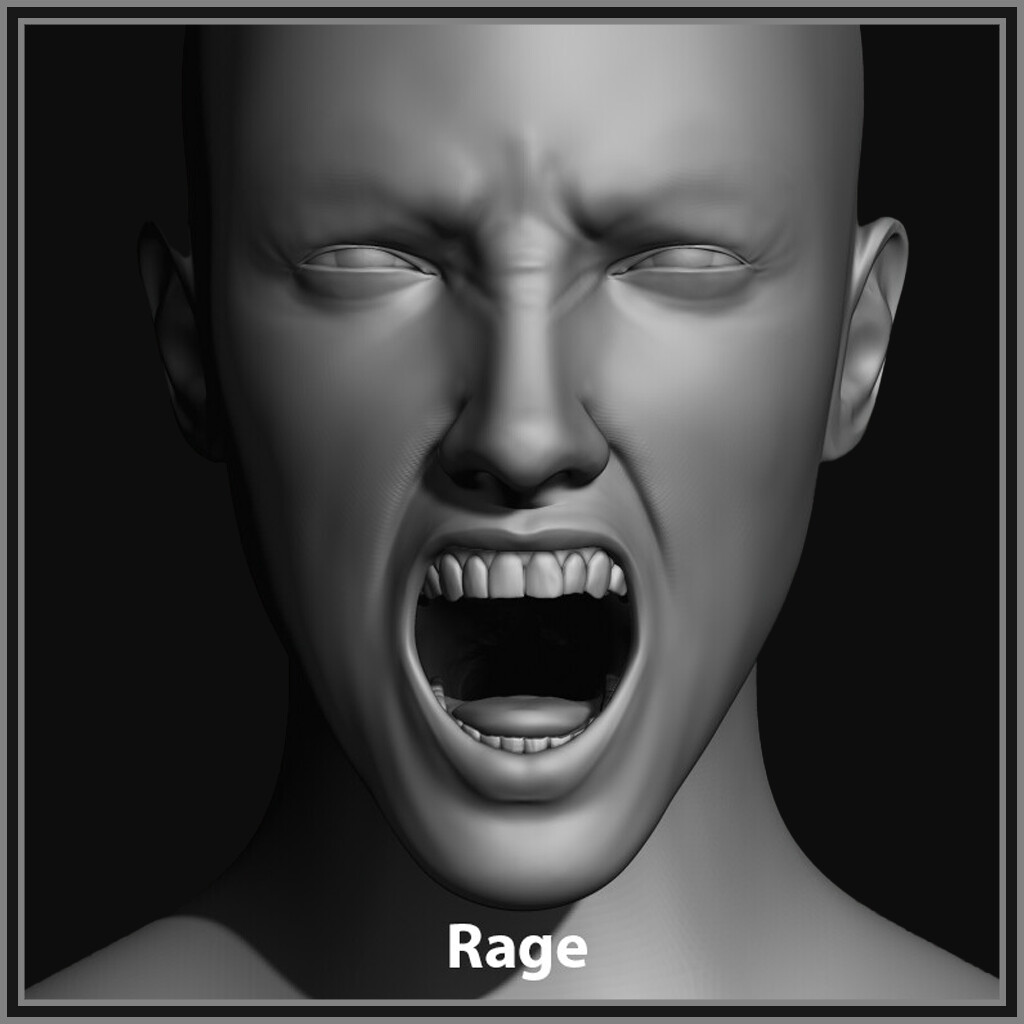 ArtStation - Anatomy of facial expression (Blend Shape)