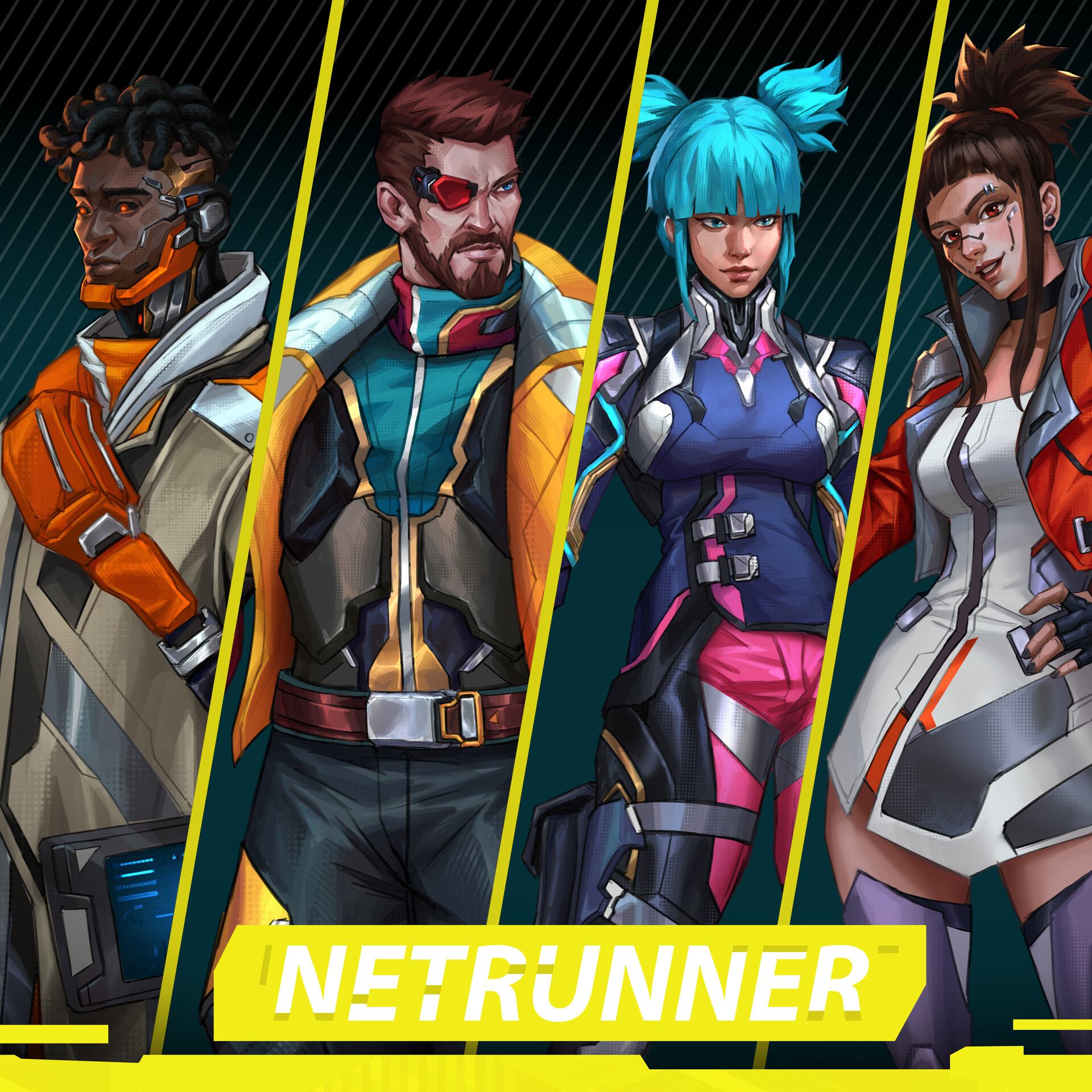 ArtStation - Cyberpunk Character Roles_NETRUNNER