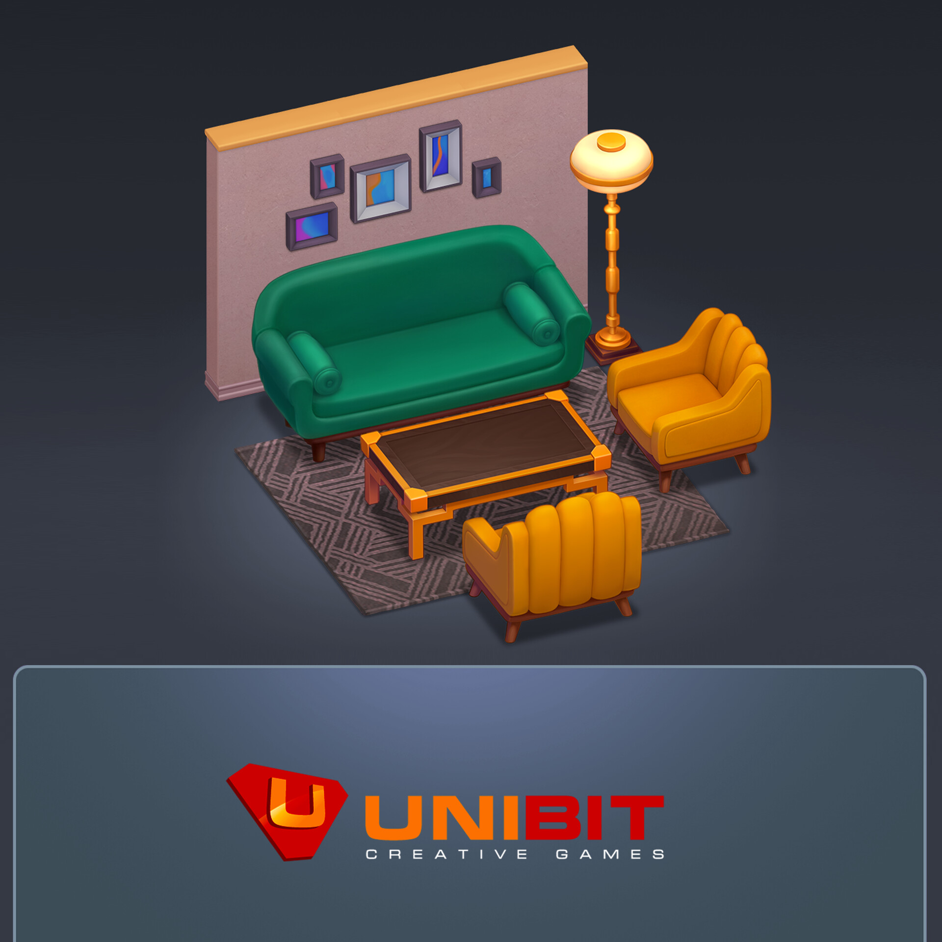 ArtStation - Isometric Living Room