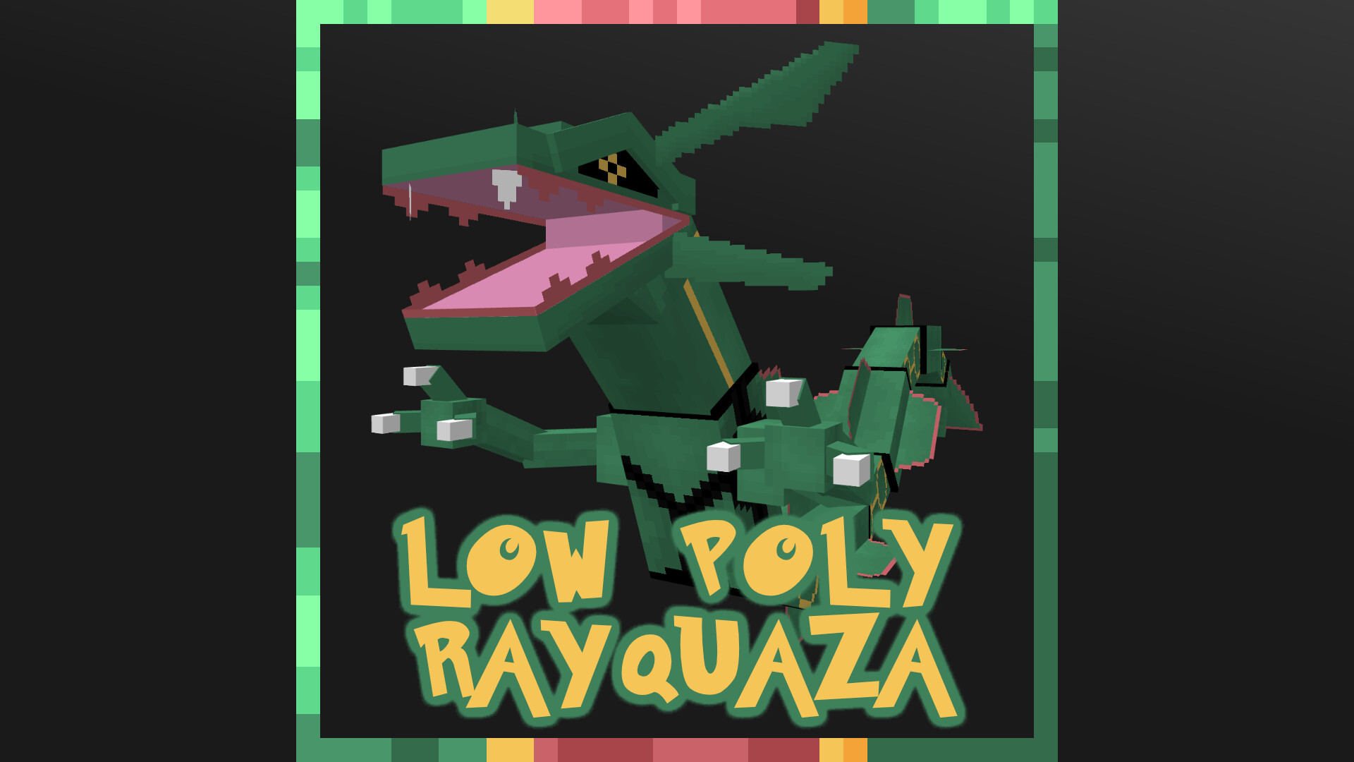 ArtStation - Rayquaza Pokémon - Minecraft