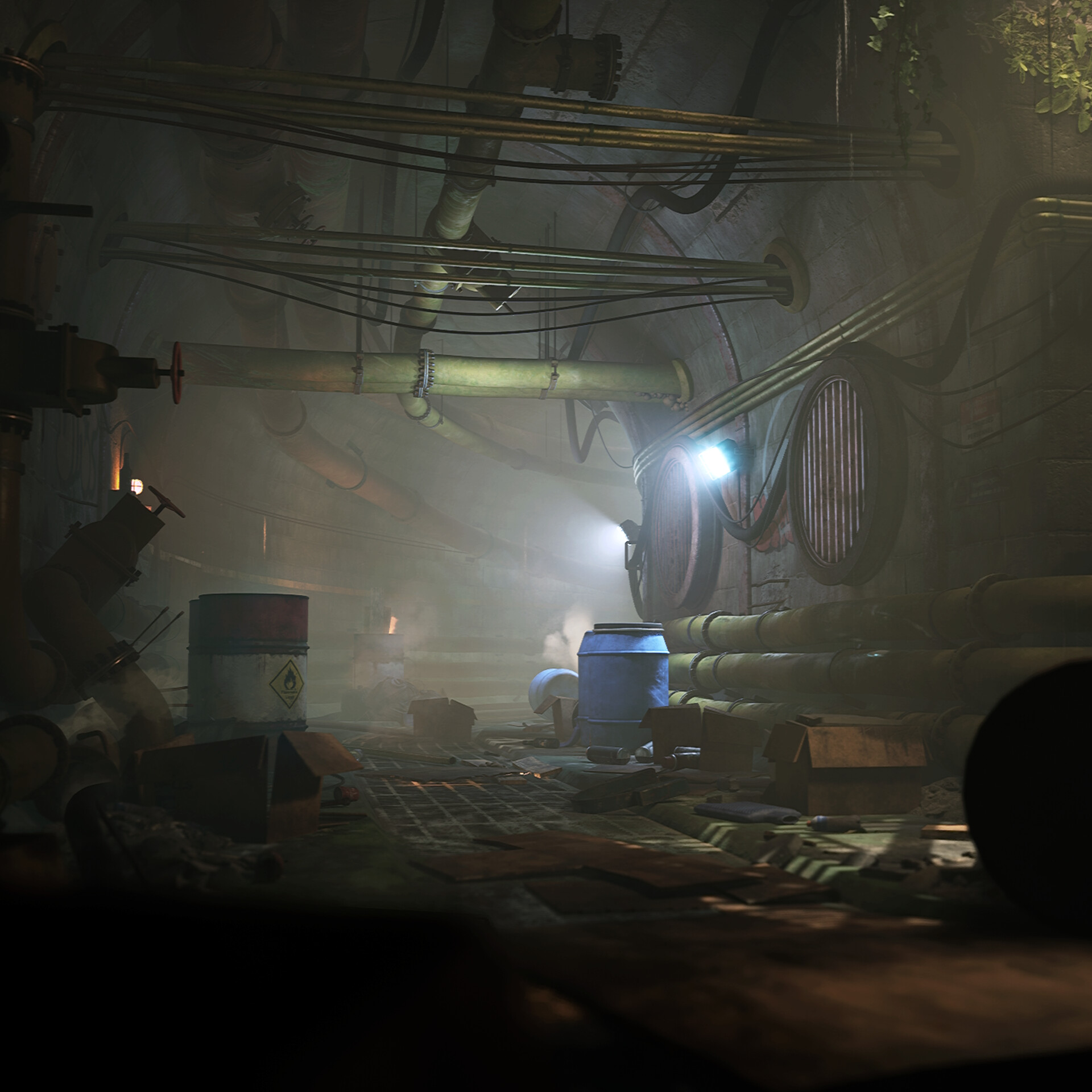 Russell Walls - Sector B - Sewer Maintenance Tunnel