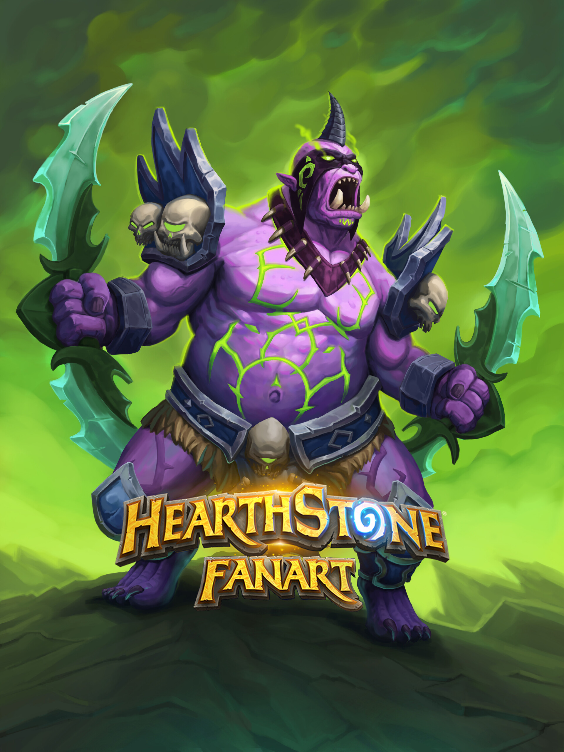 ArtStation - Hearthstone Fan Art - Ogre Demon Hunter