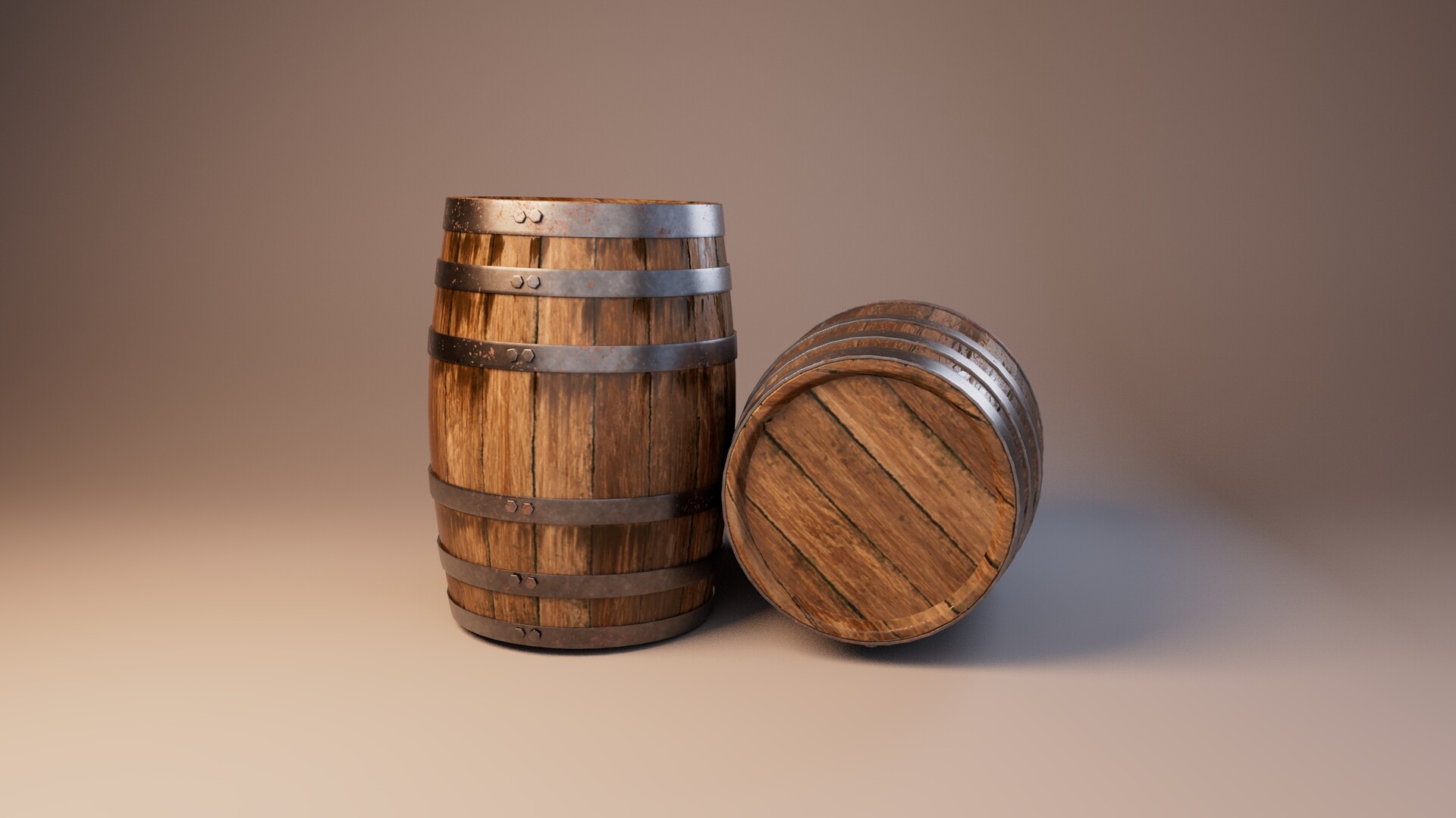 ArtStation - Wooden Barrel