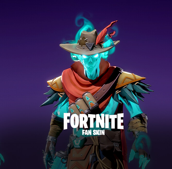ArtStation - Ghost Cowboy - Fan Fortnite skin