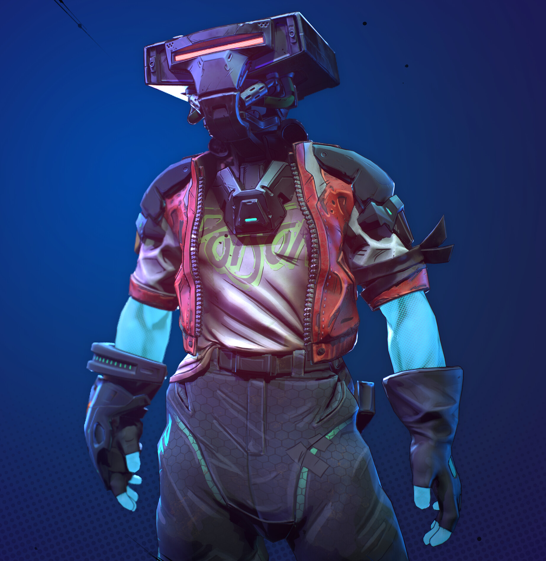 ArtStation - Retro Ninja Cyborg.