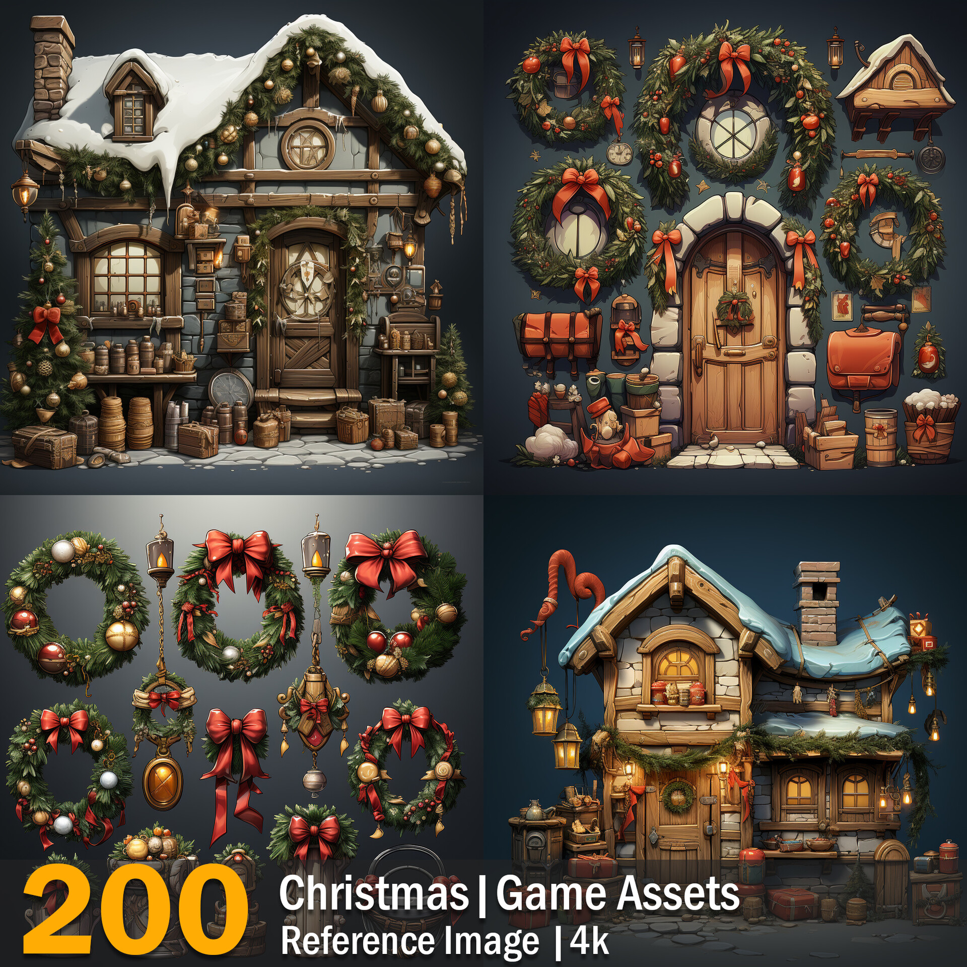 ArtStation - Christmas | Game Assets | Reference Images | 4K