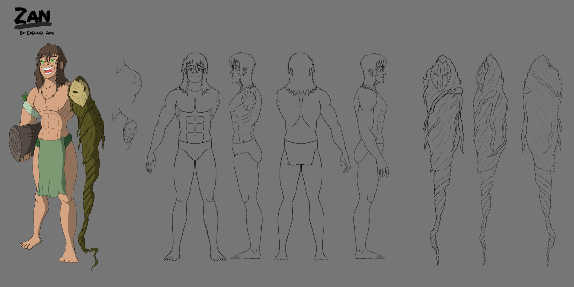 ArtStation - Zan character turnaround