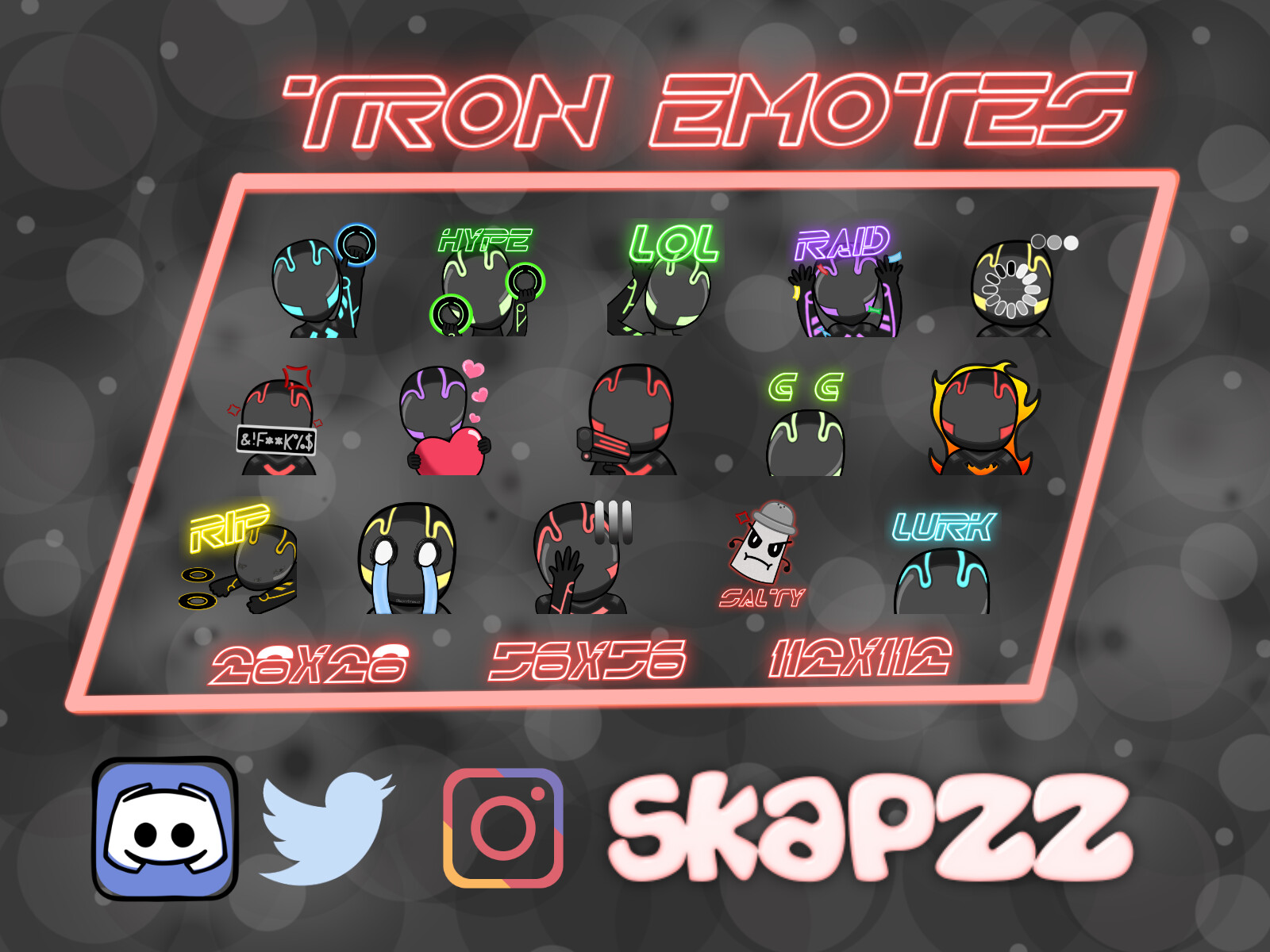 ArtStation - Tron Emotes - SkapzzDrawzz