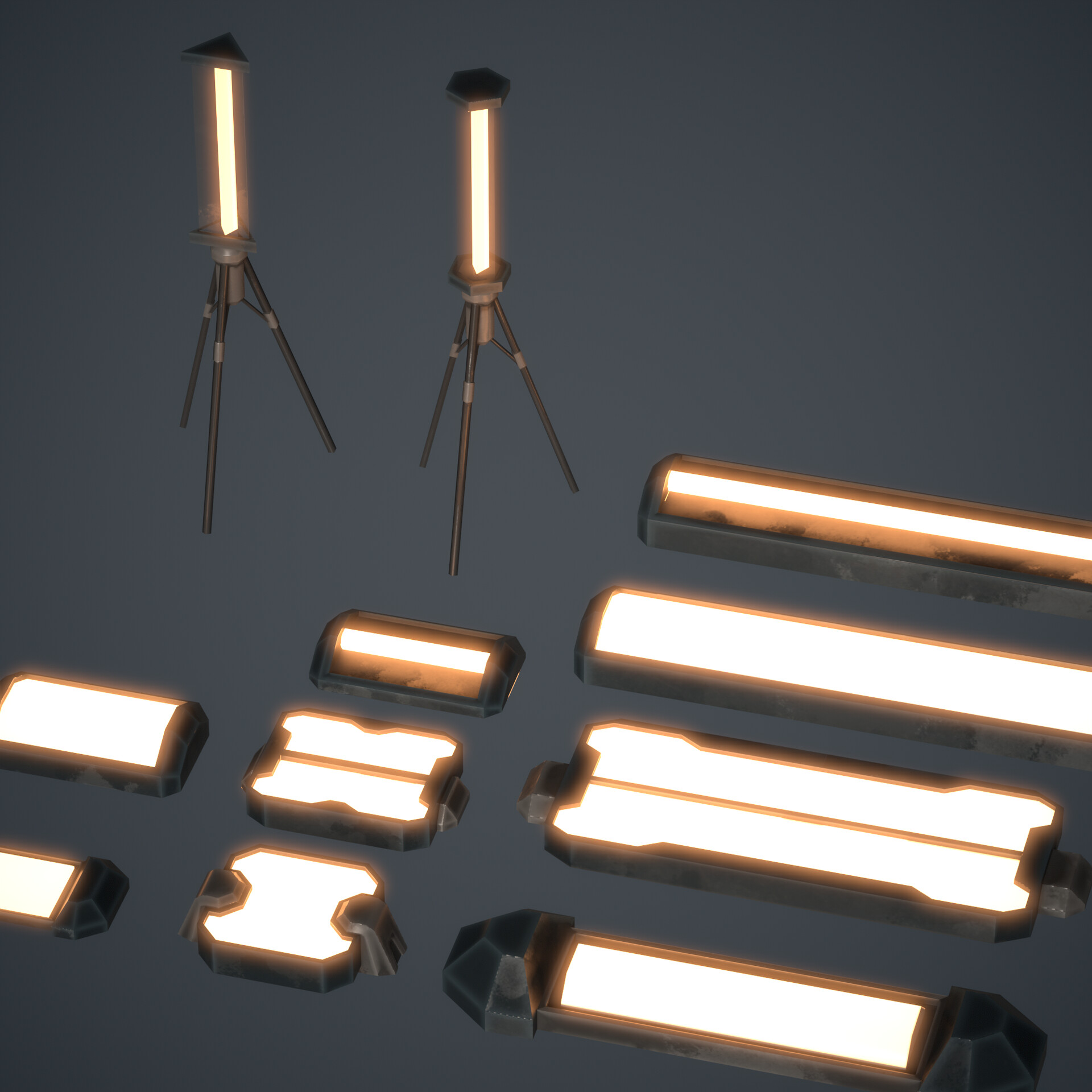 ArtStation - Sci-Fi Interior Light Set - Game Ready