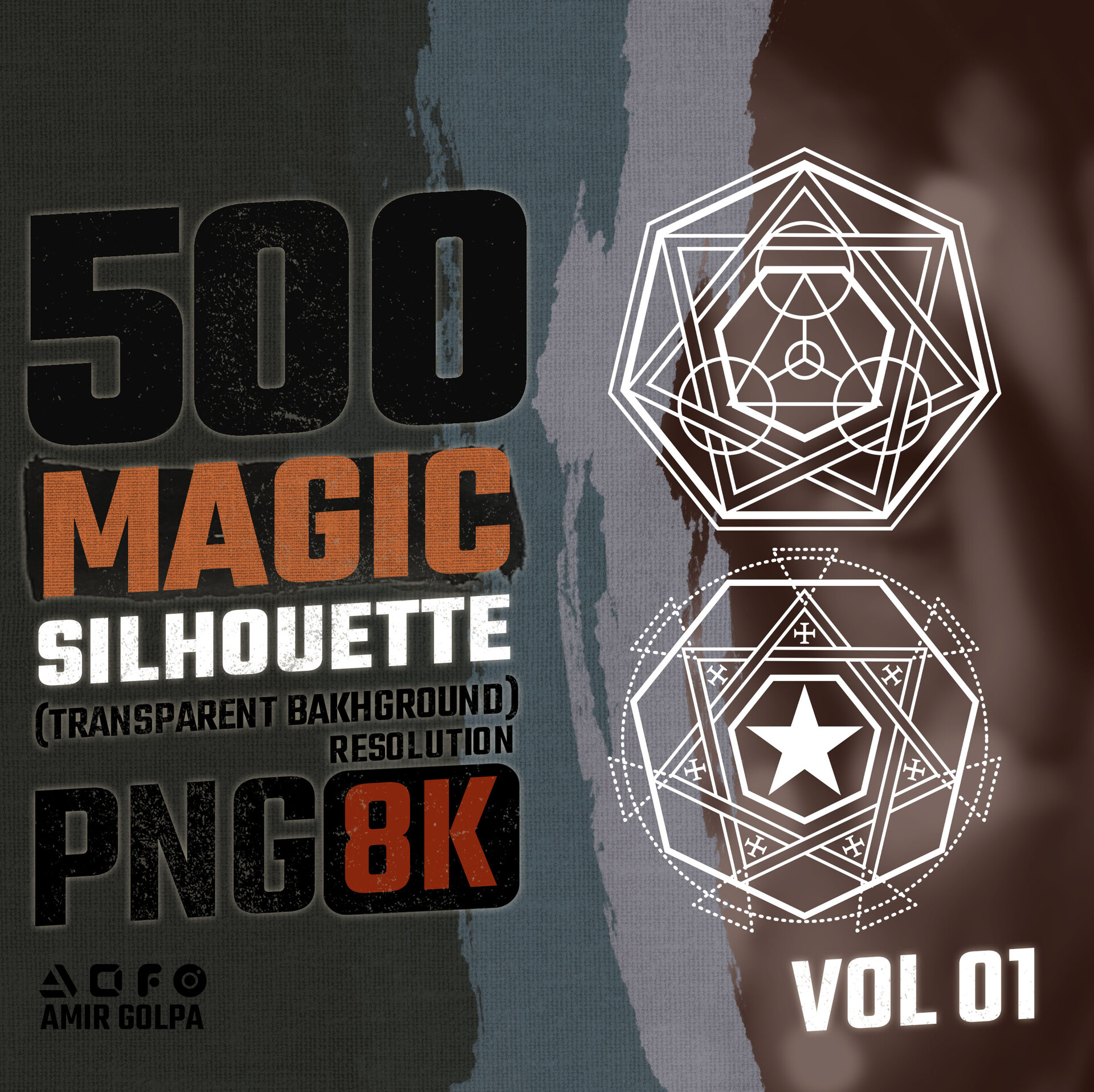 Golpa - 500 Magic silhouette png8K vol01