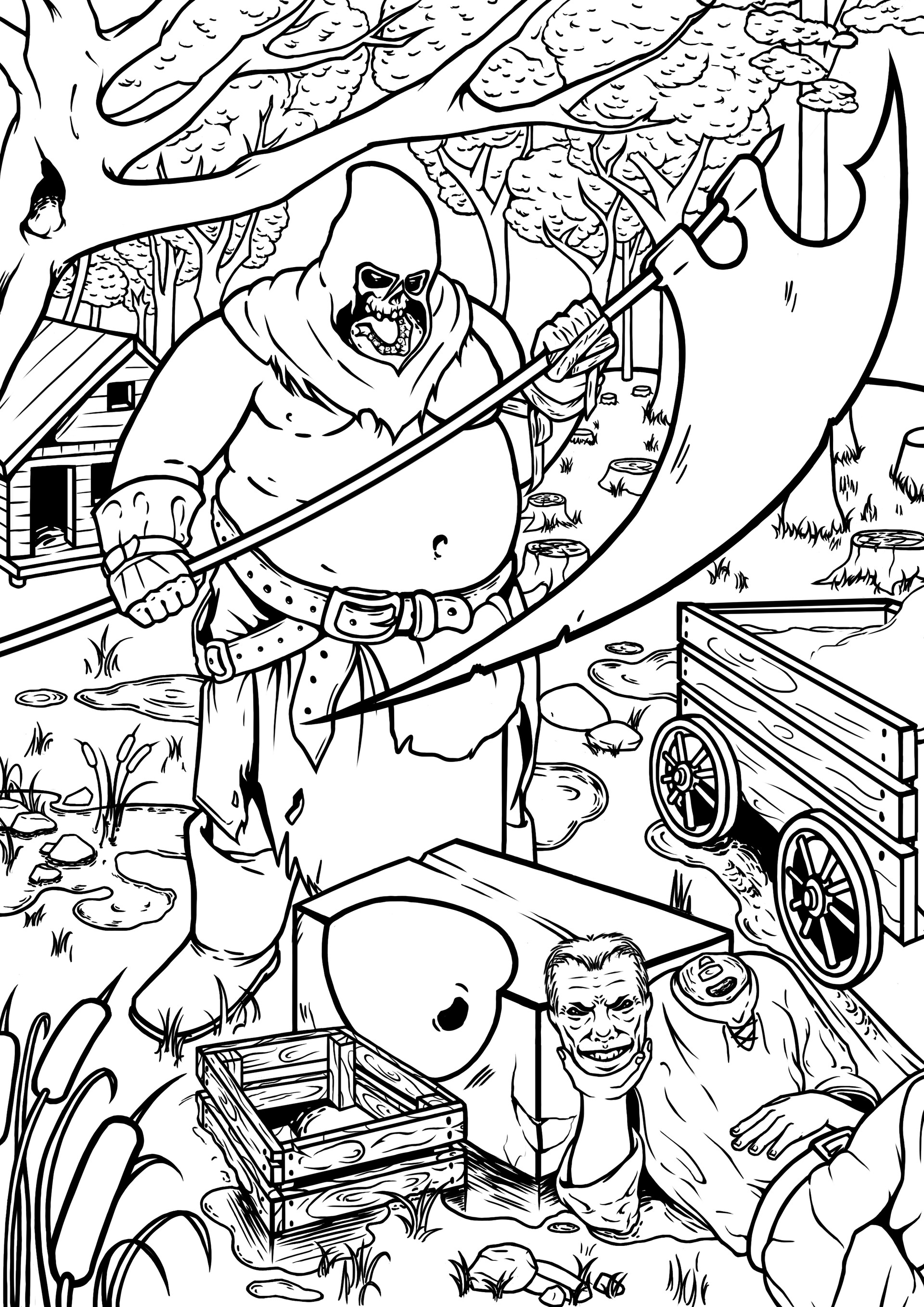 ArtStation - Dark Fantasy Horror Coloring Book