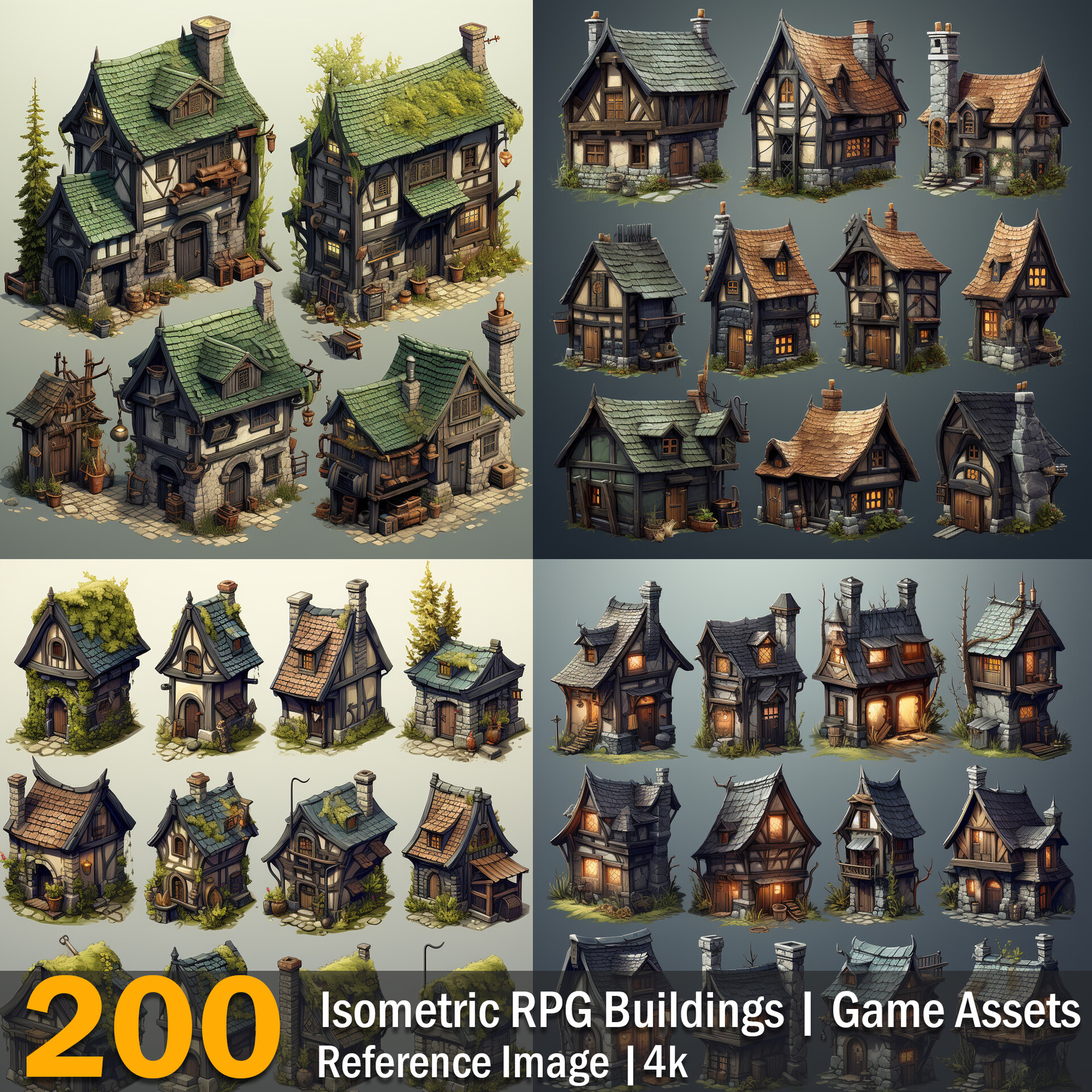 ArtStation - Isometric RPG Buildings | Game Assets | Reference Images | 4K