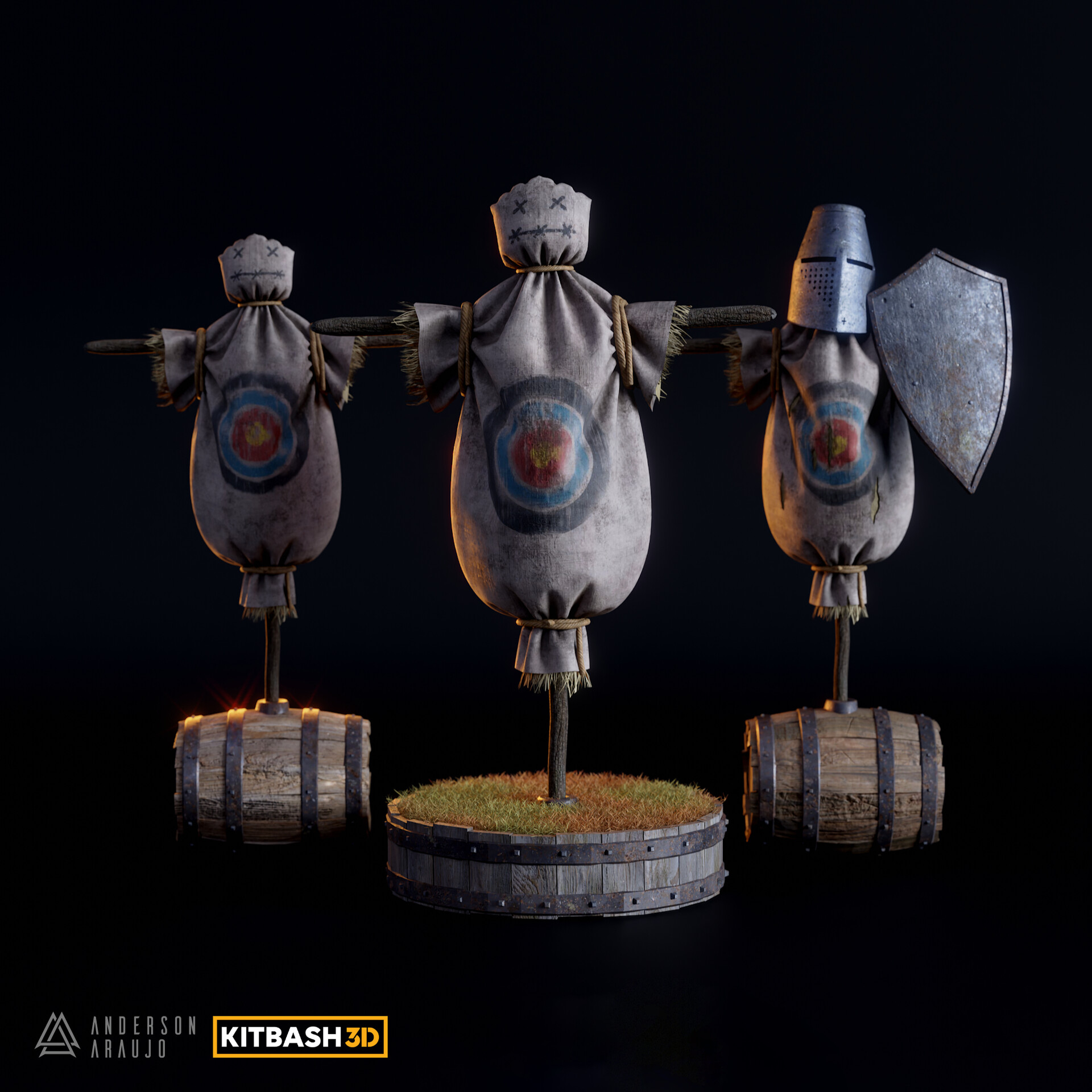 Anderson Araujo - Training Dummy - Kitbash 3D - Texturing