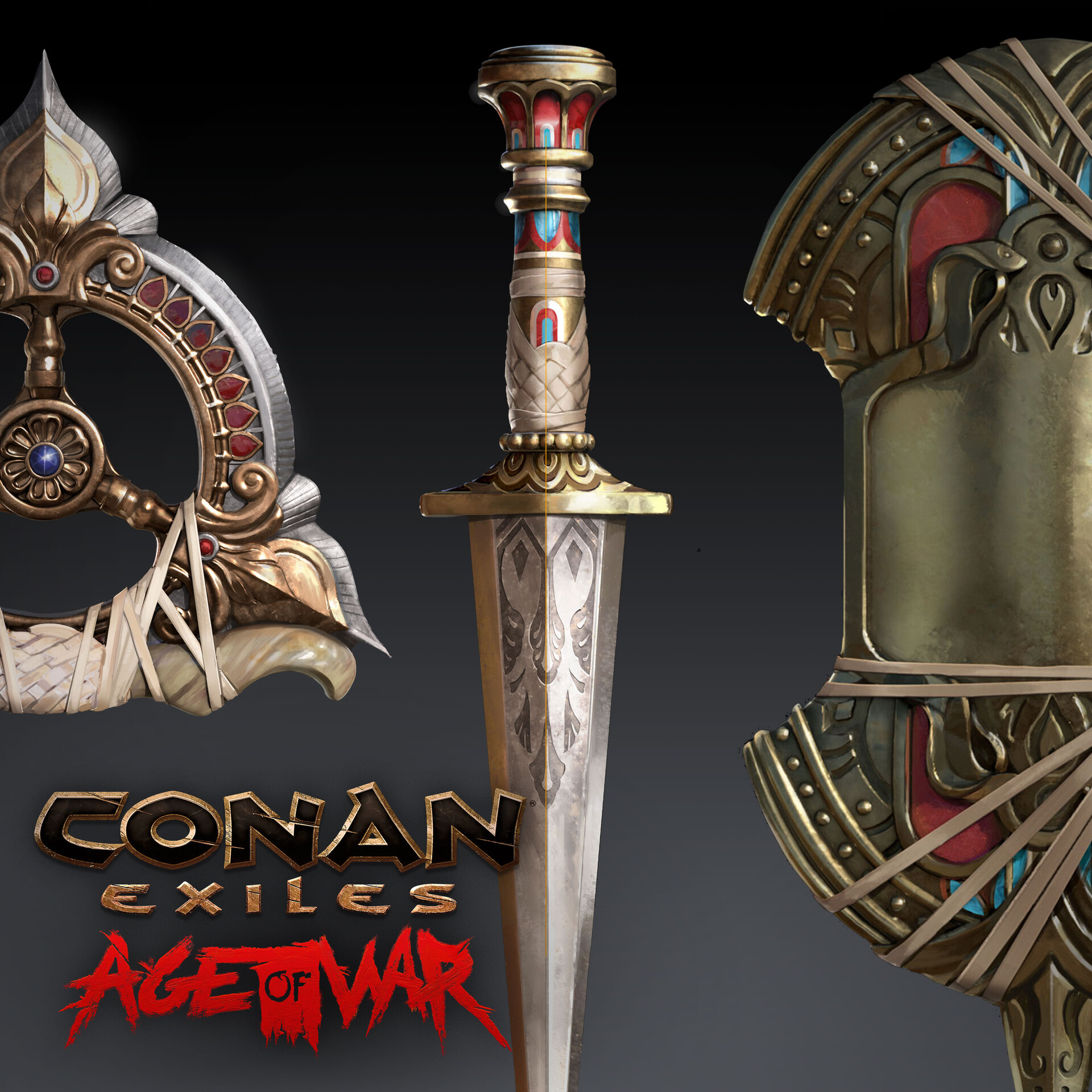 ArtStation - Conan Exiles: Age of War - Relic Hunter Weapons and Props