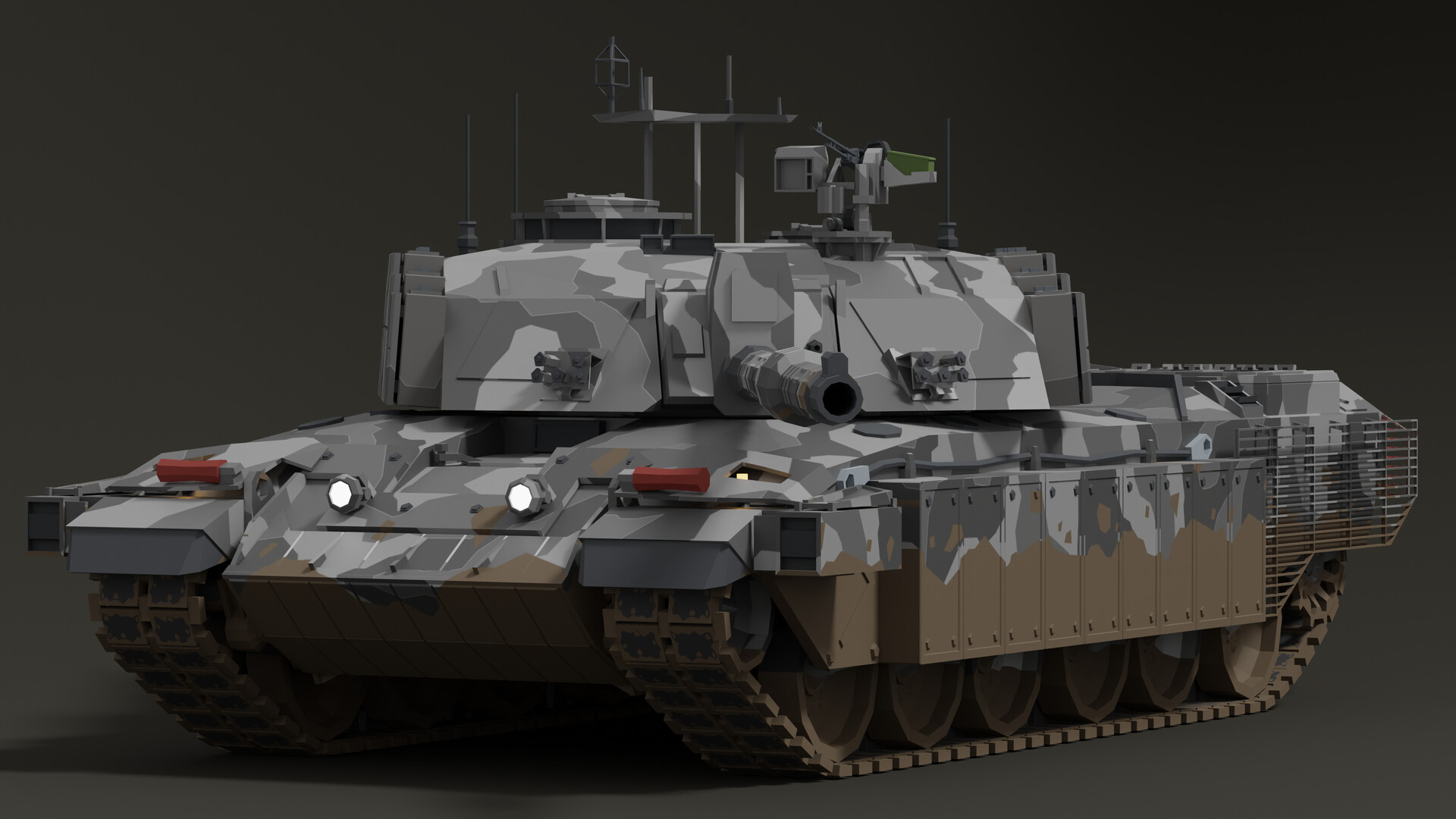 ArtStation - Low poly Challenger 2 tank