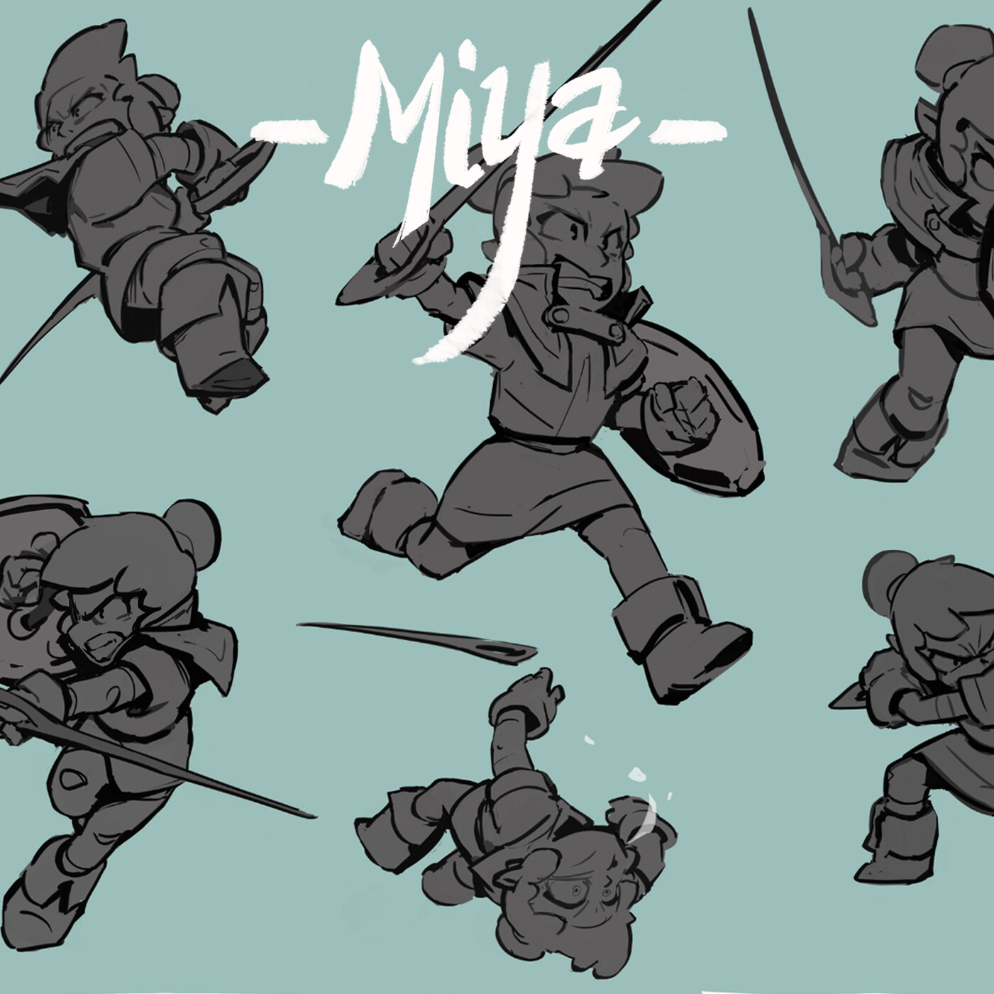 ArtStation - - Miya - sketch characters #1