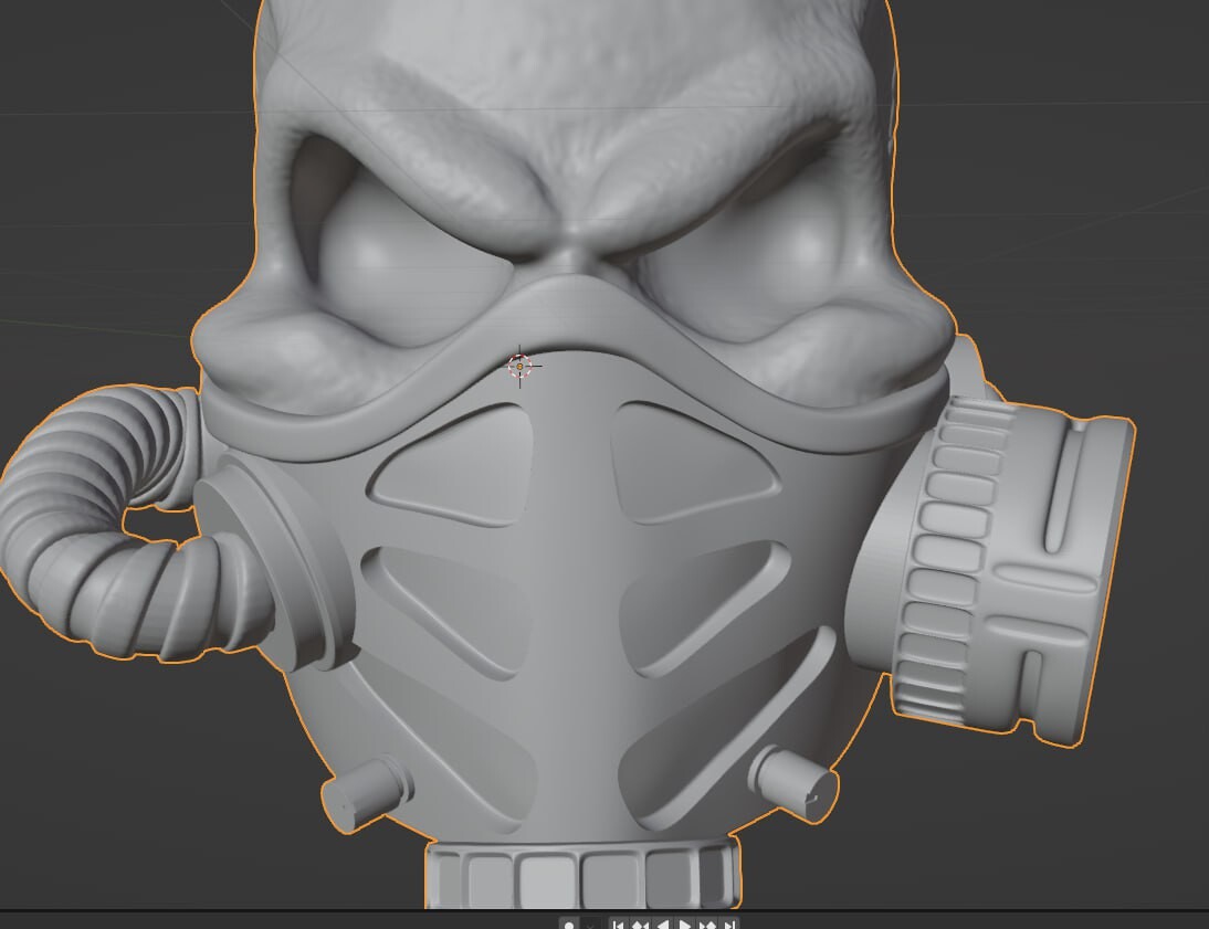 ArtStation - Skull wearing mask