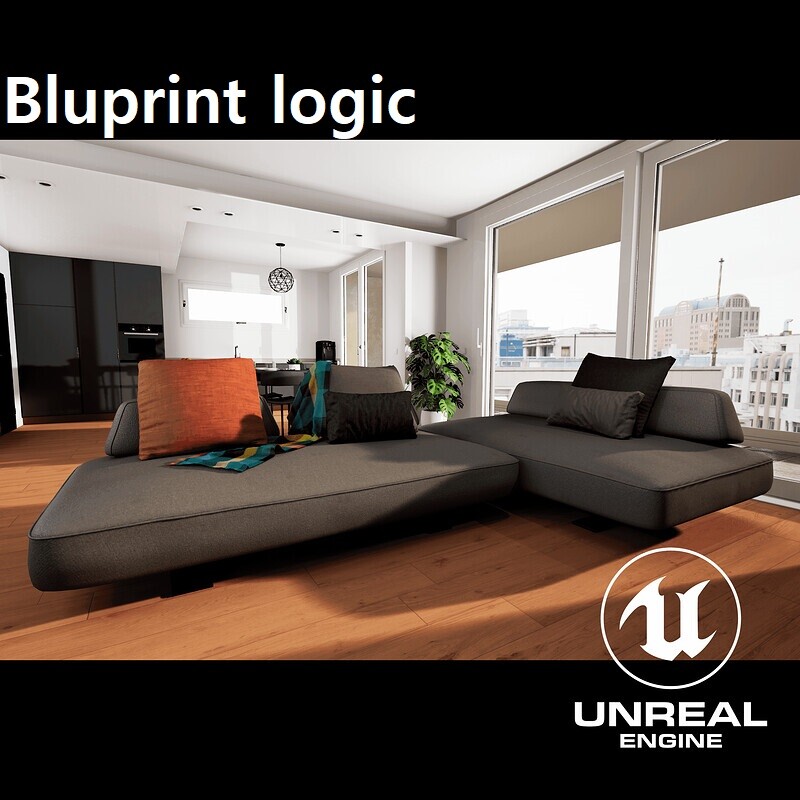 ArtStation - Interactive room tour in Unreal Engine 5 (bluprint logic)