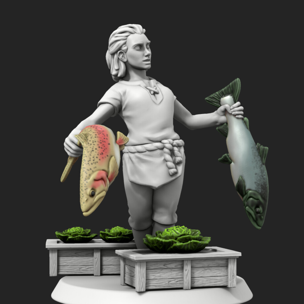 ArtStation - Hero Forge Fish and Cabbages