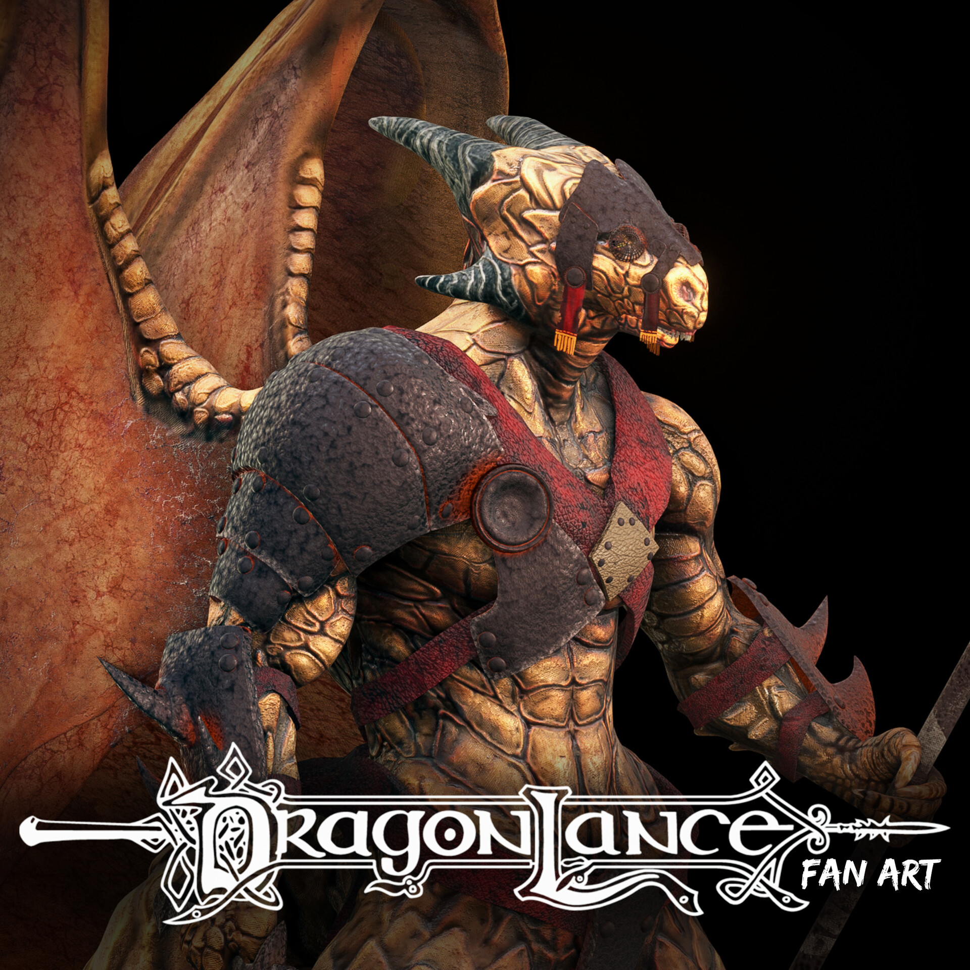 ArtStation - Draconian - Dragonlance Creature fan art