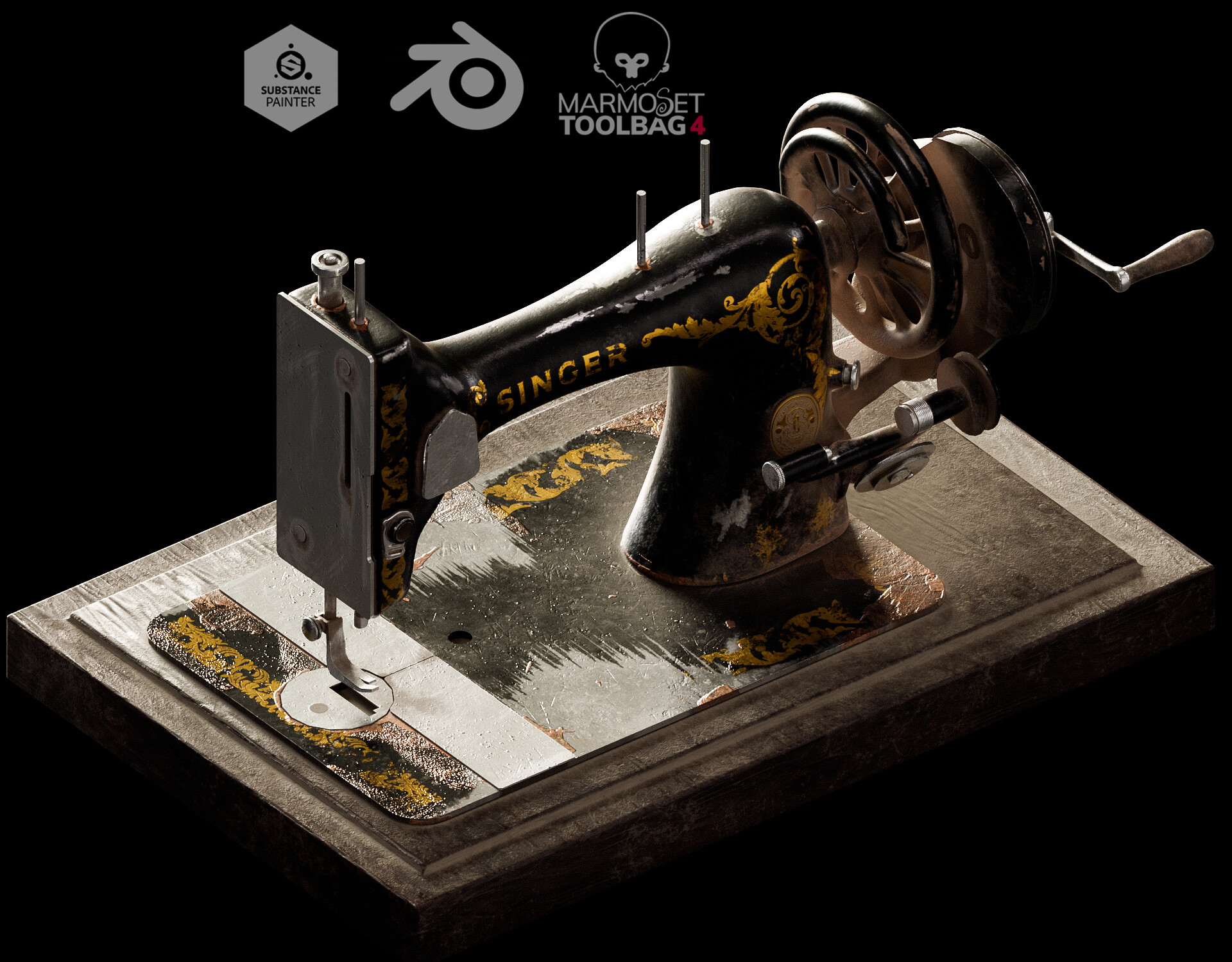 ArtStation - SINGER sewing machine