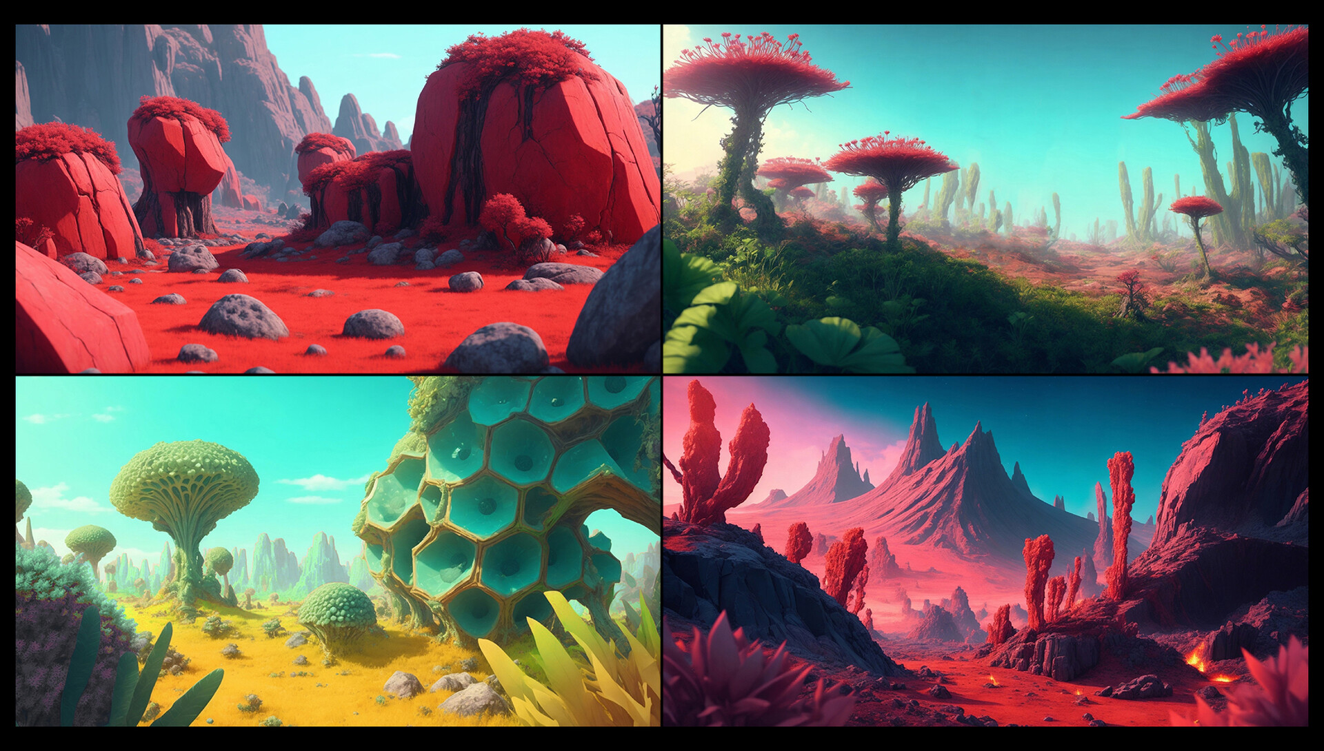 ArtStation - Alien planet landscape 32+