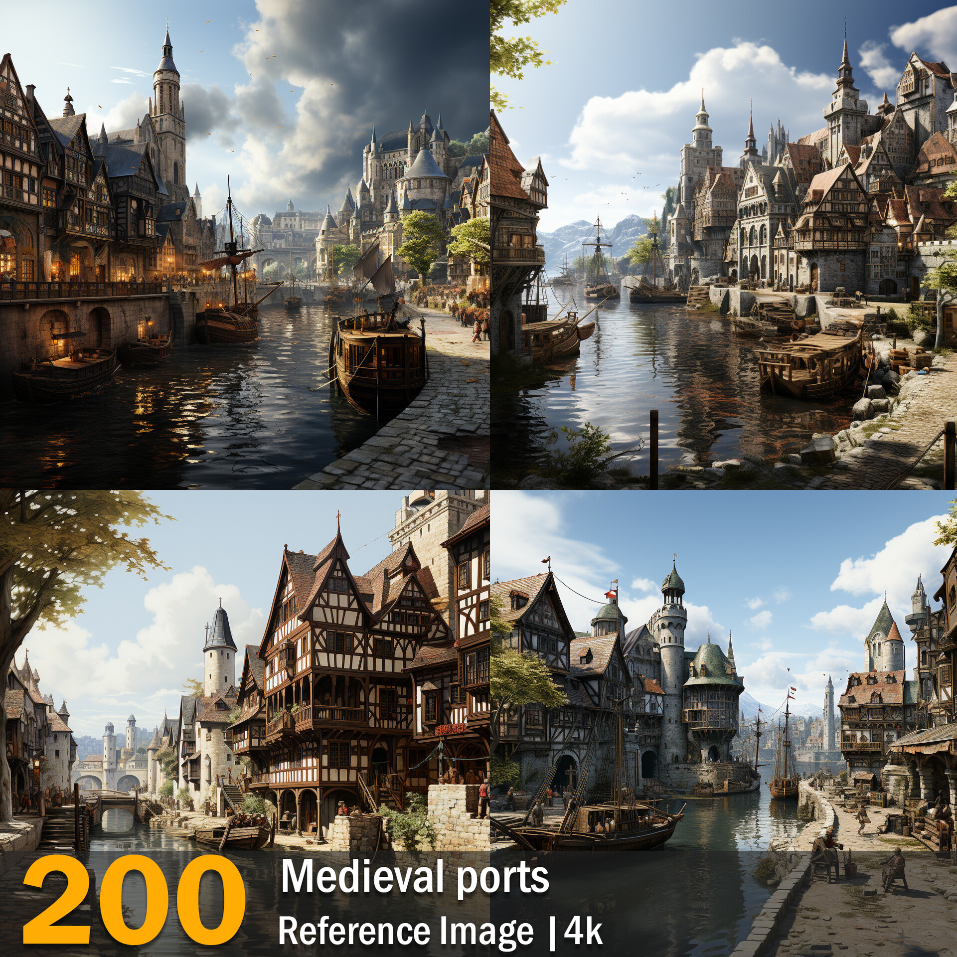 ArtStation - Medieval ports | Reference Images | 4K