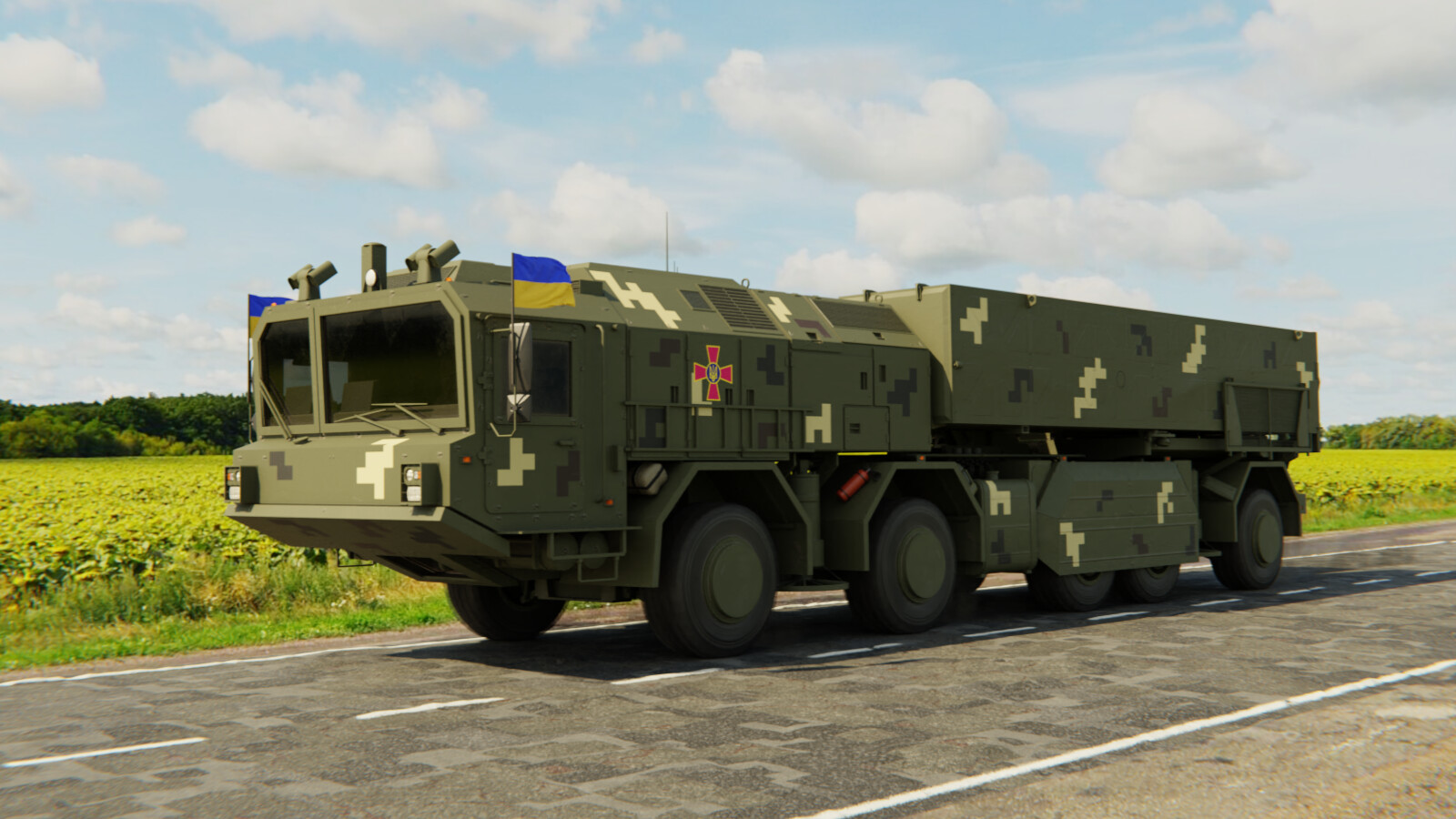 ArtStation - Sapsan Grim-2 Сапсан Грім-2 Ukrainian military missile system 3d model