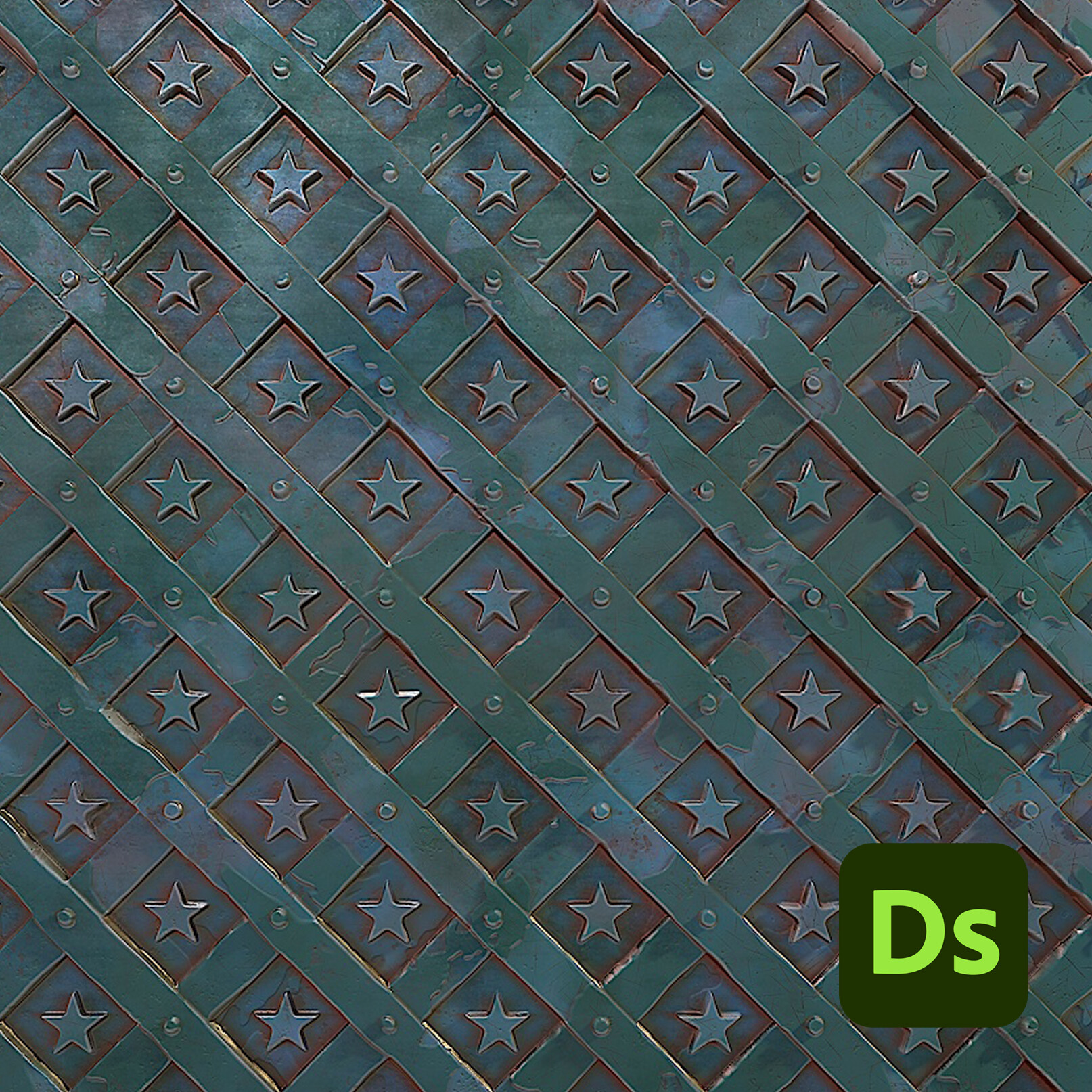 ArtStation - stylized metal material