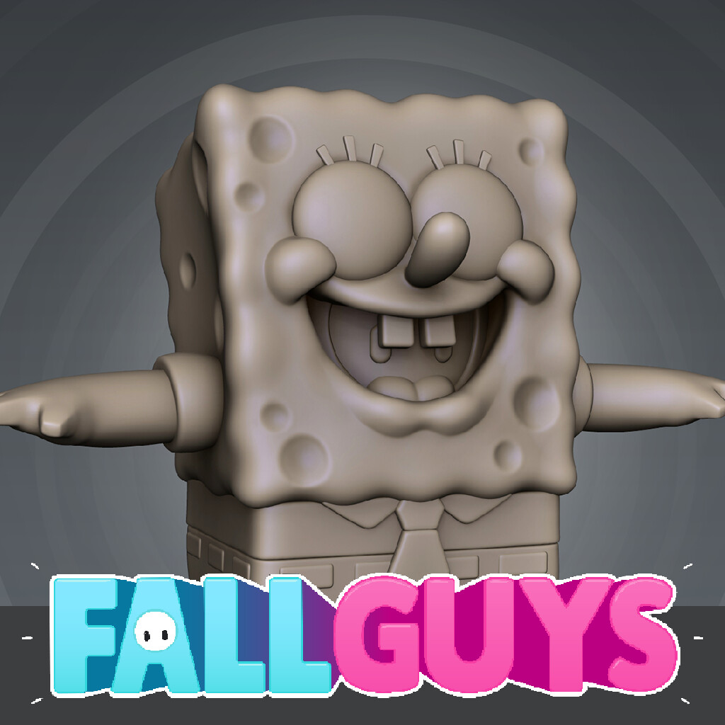 ArtStation - Fall Guys - Spongebob