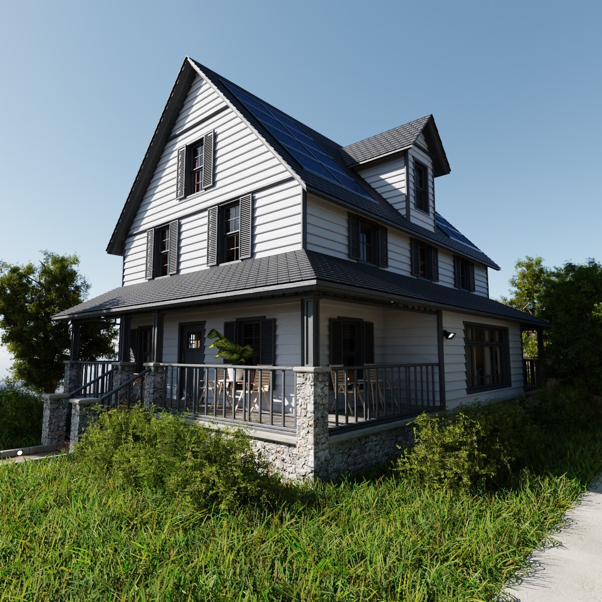 ArtStation - Modular Classic Style American House 15