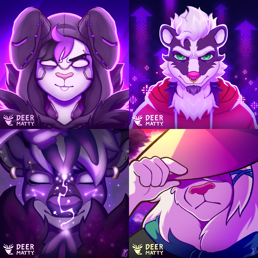 ArtStation - Friends Furry_ Icons Illustration