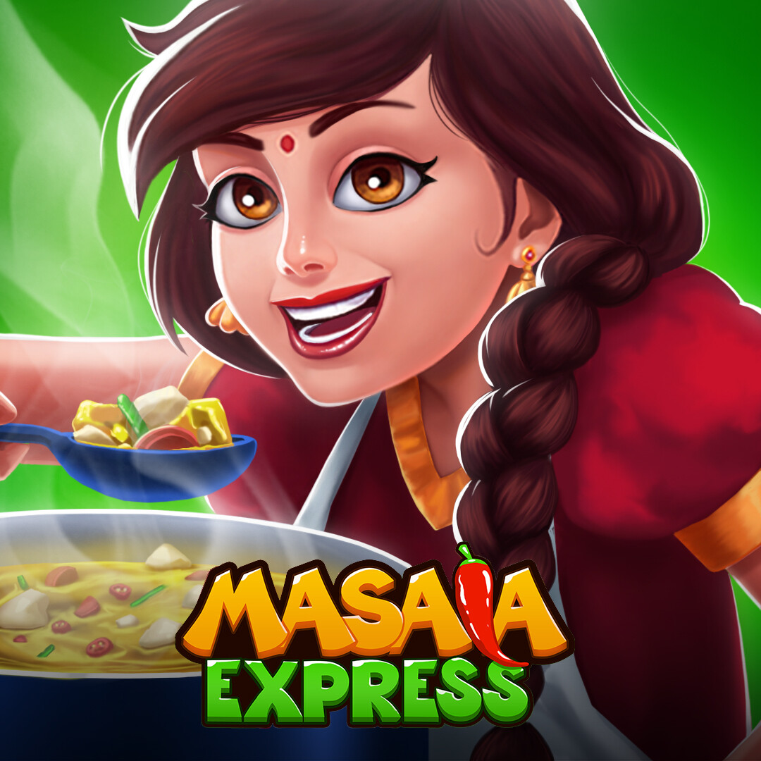 ArtStation - ASO Icon 01 - Masala Express Cooking Game