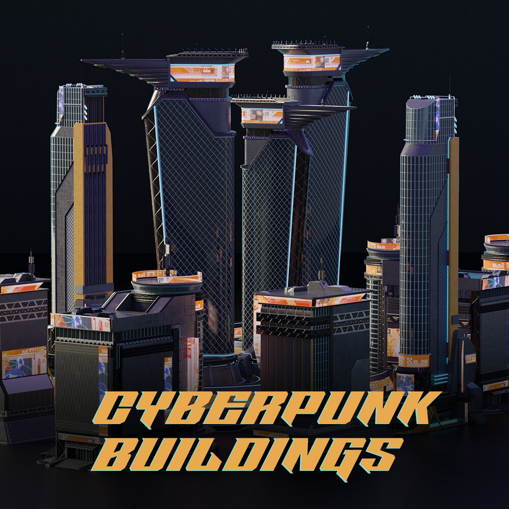 ArtStation - Cyberpunk Buildings - 03