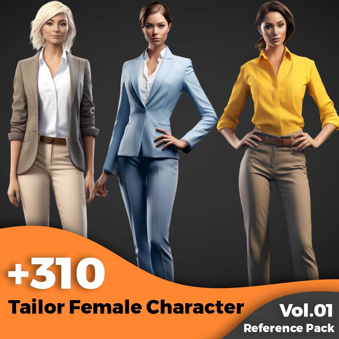 ArtStation - +310 Tailor Female Characters