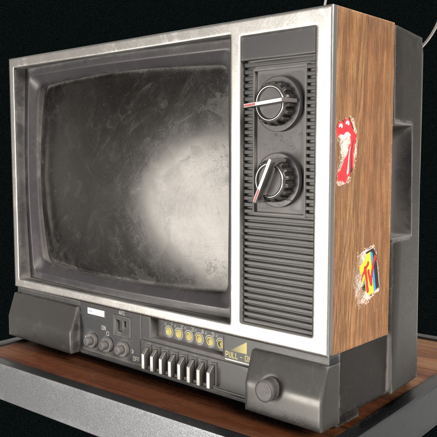 ArtStation - Retro TV & Cart w/ VCR - Hard Surface - Game Ready