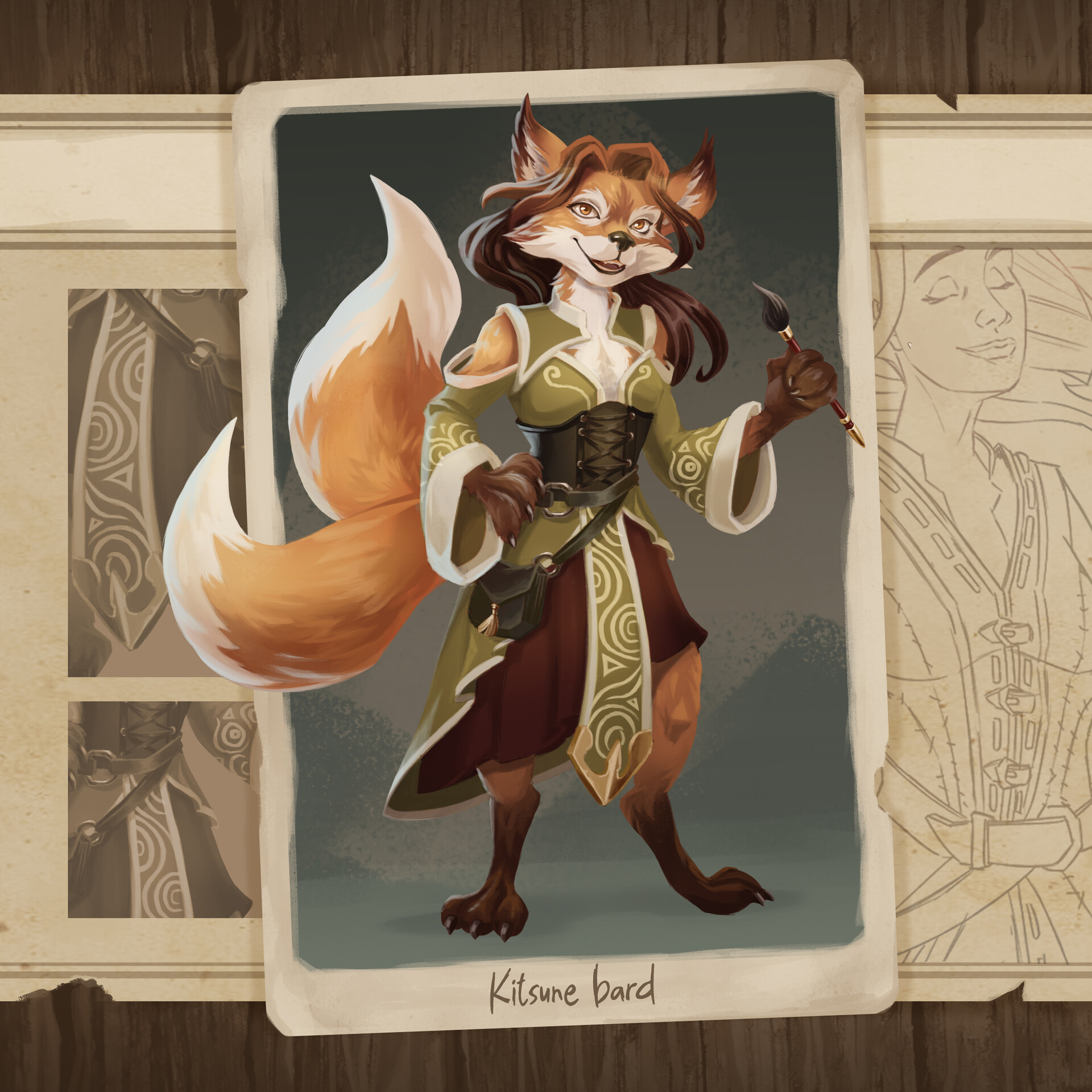 ArtStation - Kaida, kitsune bard