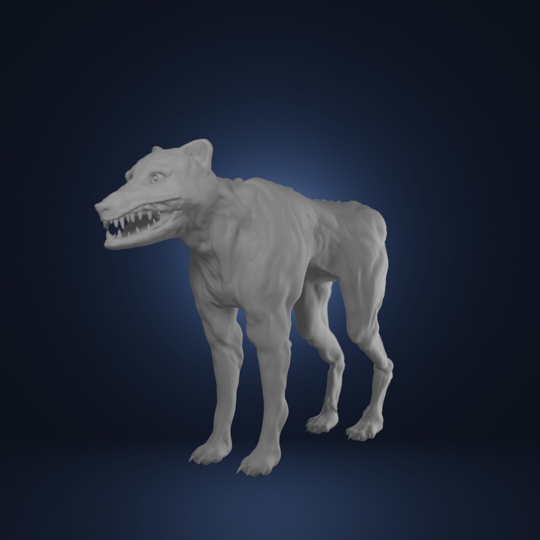 ArtStation - Scary dog [Sculpt]