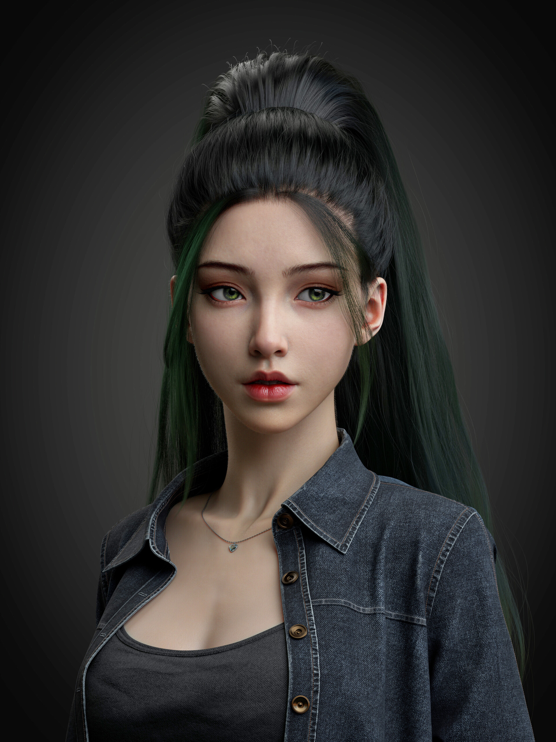ArtStation - High ponytail girl